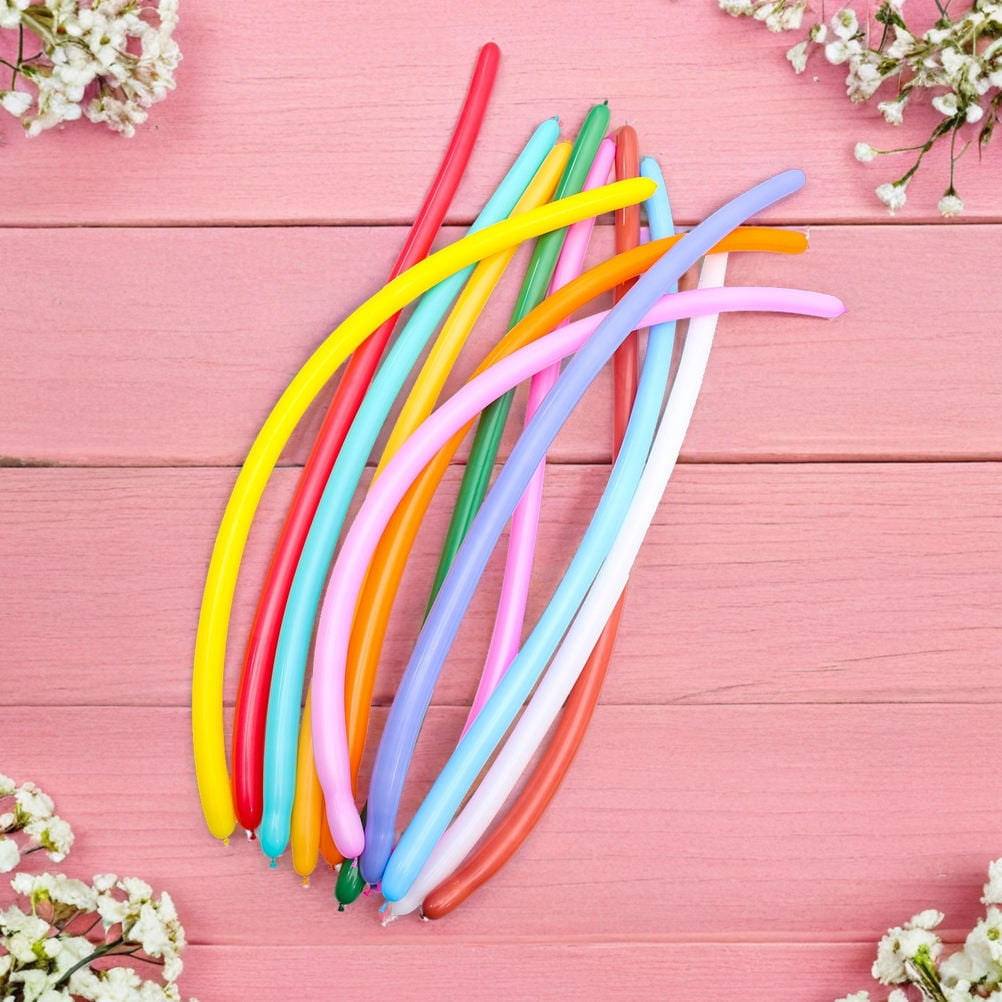 OUNONA 100pcs Balloon Twisting Kit For Birthday Parties Weddings Long ...