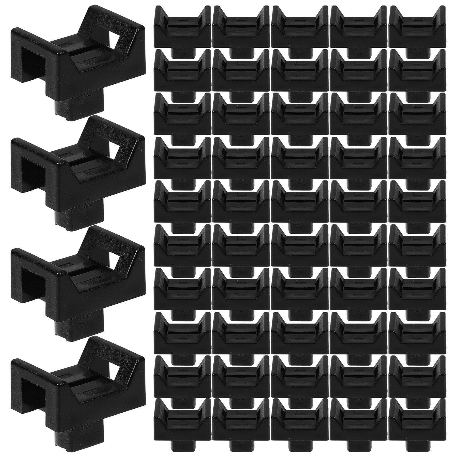 OUNONA 100pcs Cable Tie Mounting Bases with Screw Holes, Cable Tie ...