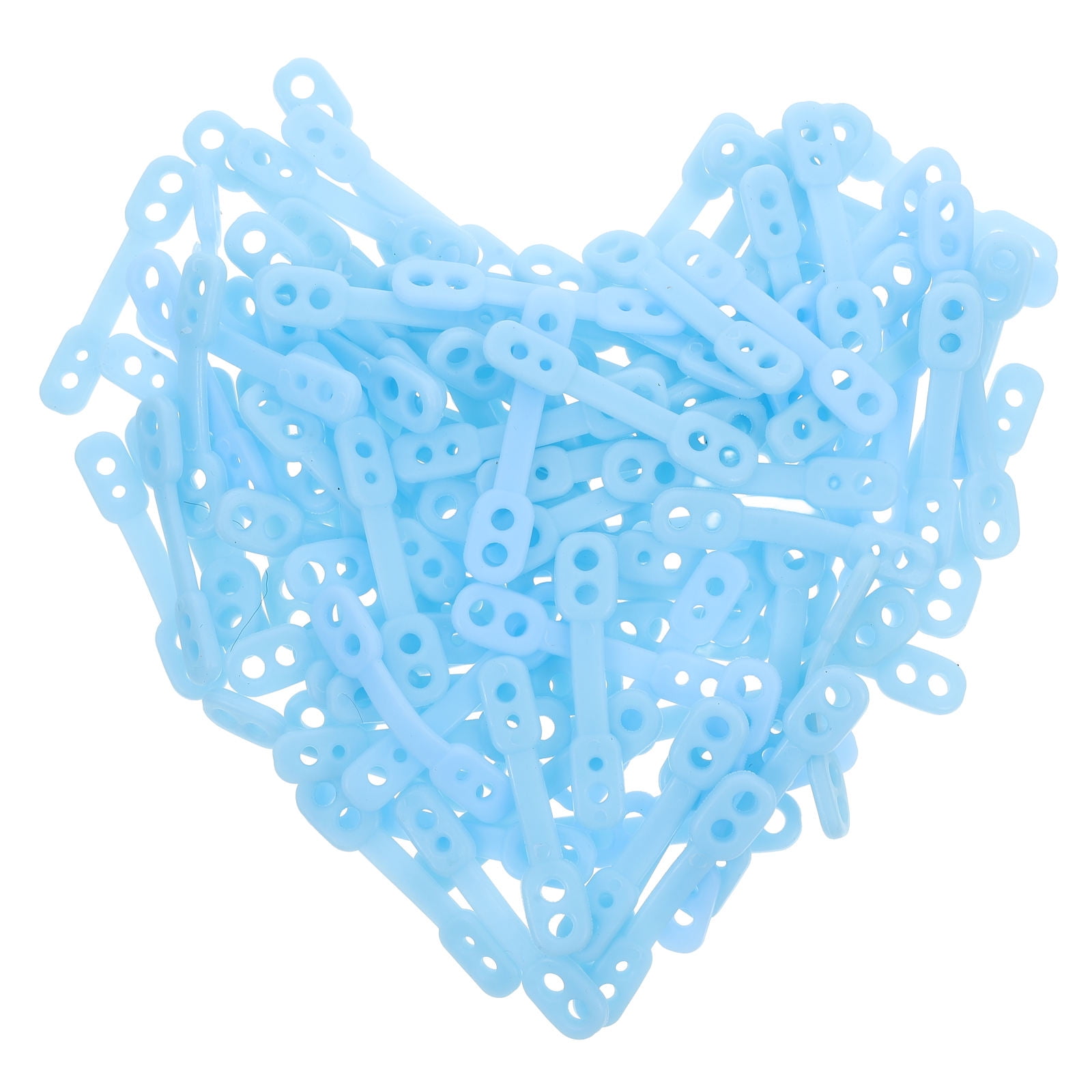 OUNONA 100pcs Clothes Hanger Fixed Button Anti-Slip Silicone Strip Hook ...