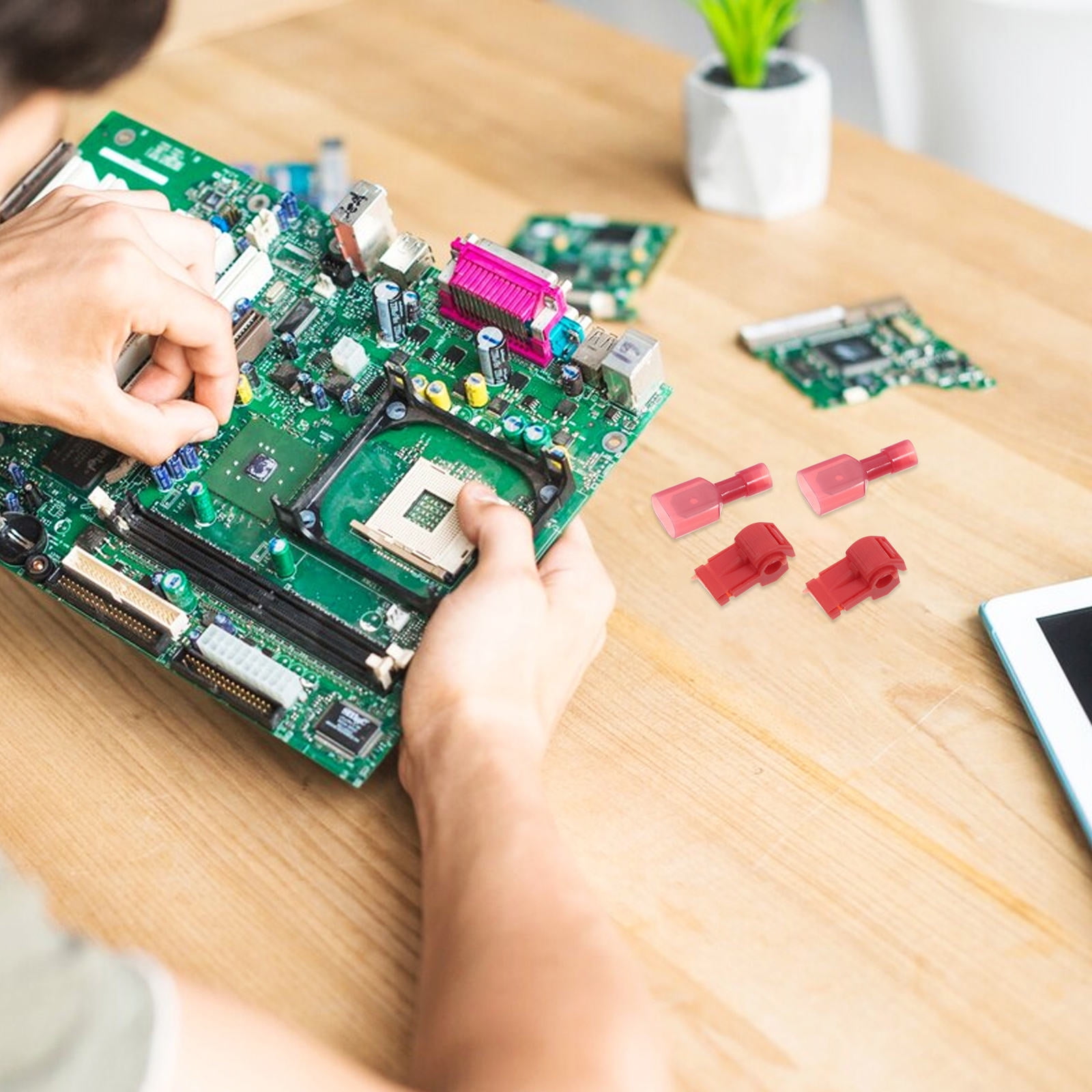 OUNONA 100pcs Connectors For Wiring Quick Disconnect Electrical Spade ...