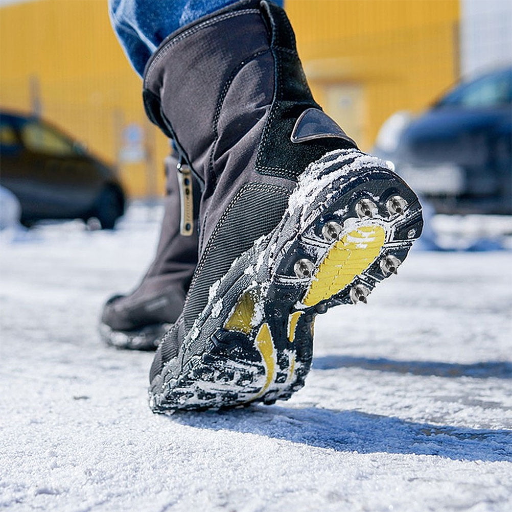 OUNONA 100pcs Ice Cleats Crampons Stainless Steel Ice Grippers Spikes ...