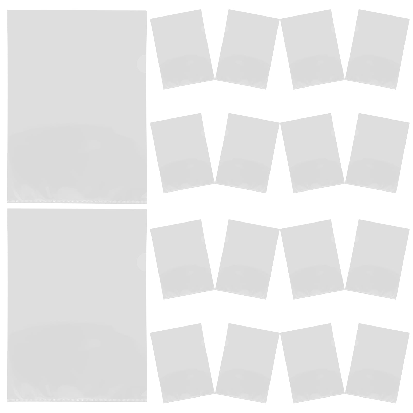 OUNONA 100pcs L Shaped Clear Plastic A4 Size Project Sleeves for Home ...