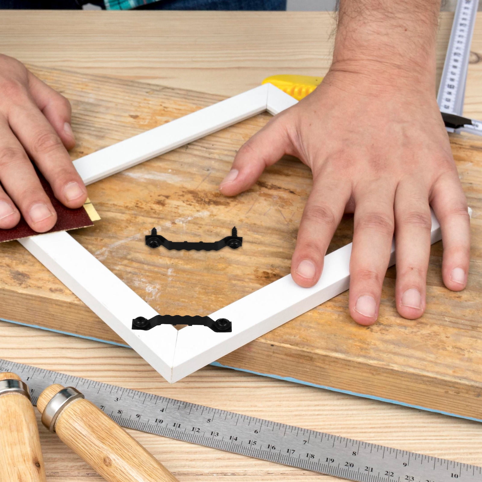 OUNONA 100pcs Metal Picture Hangers Kit With Screws Picture Frame ...