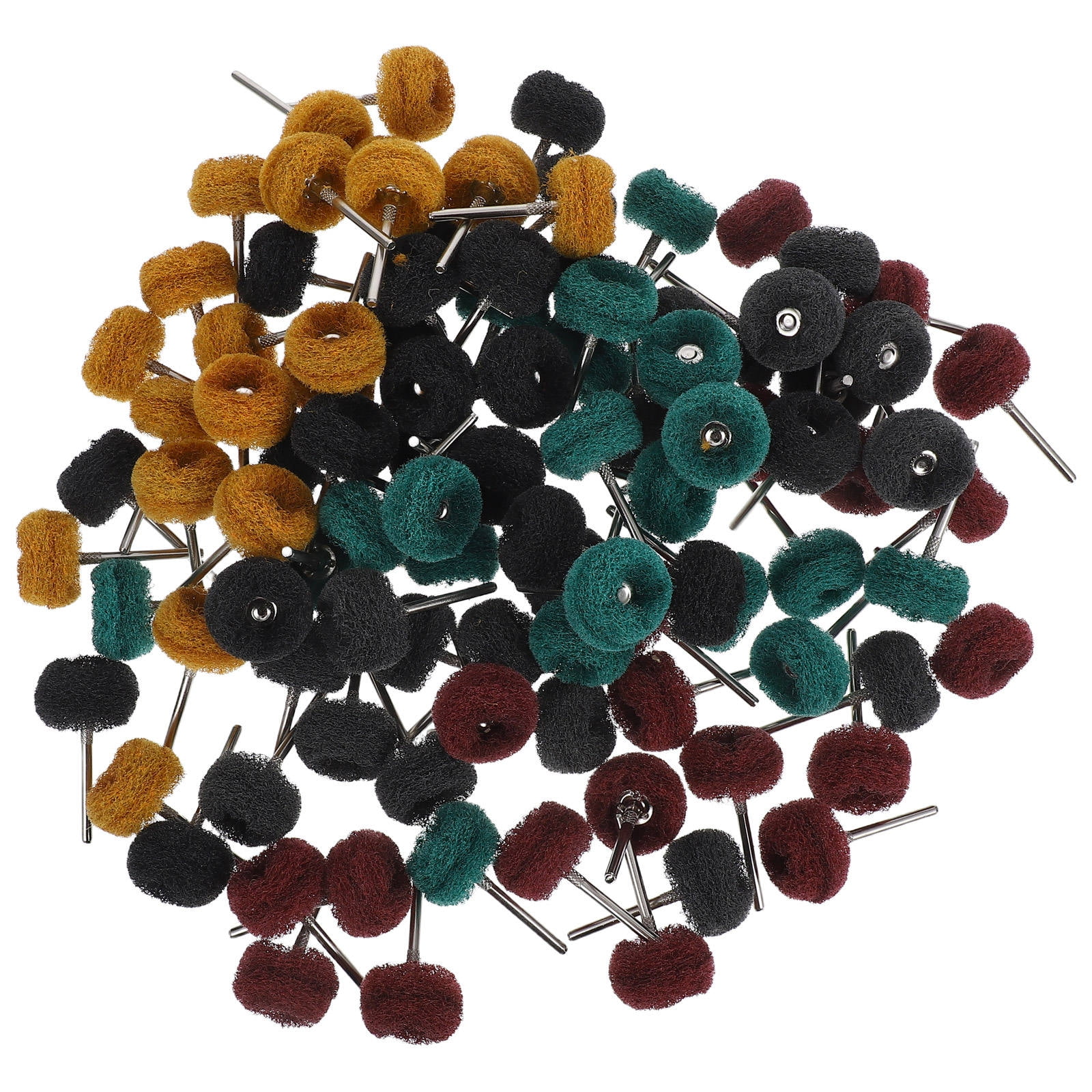 OUNONA 100pcs Polishing Buffing Wheels With Shank For Rotary Tools ...