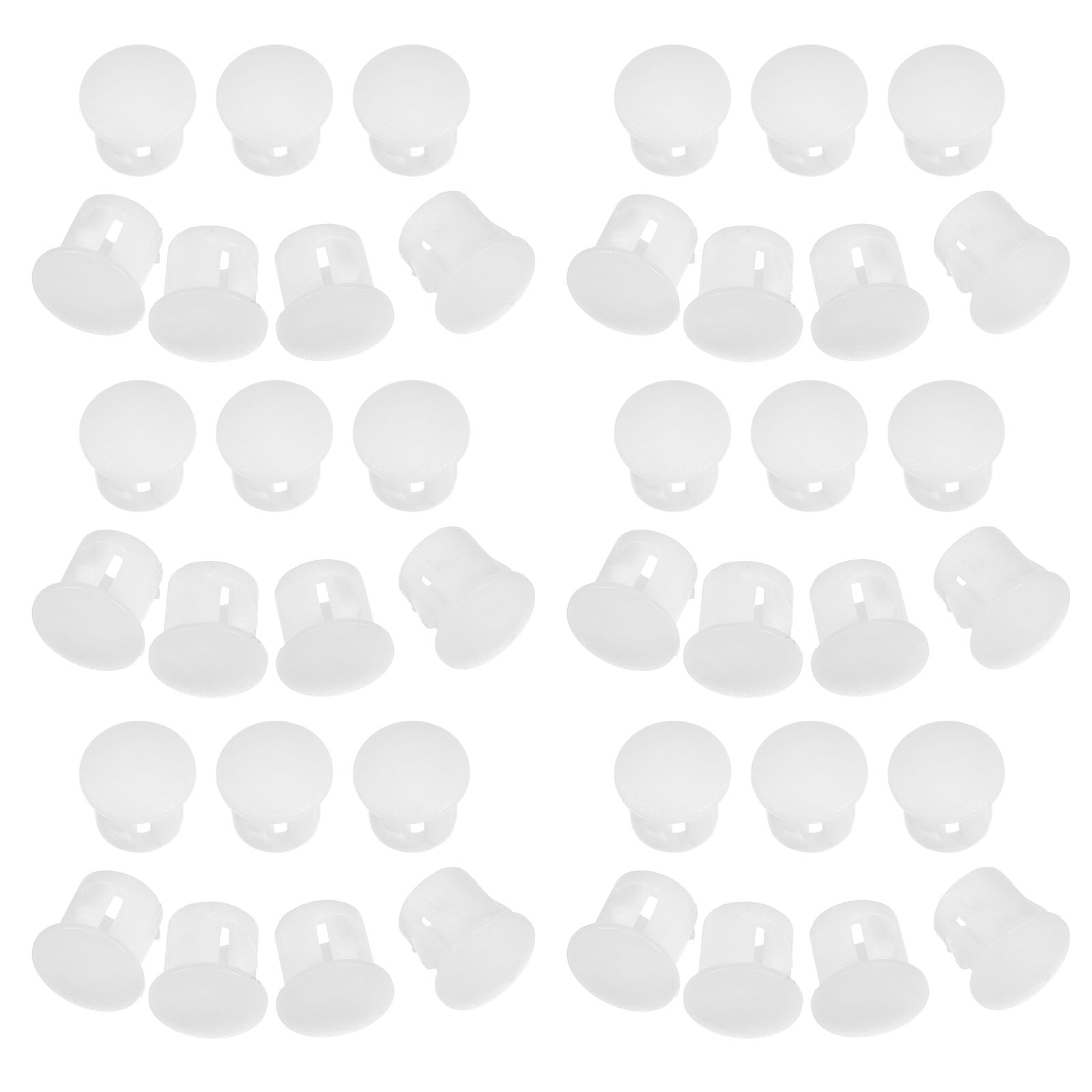 OUNONA 100pcs Round Plastic Plug Tubing End Caps Assortment Kit Cabinet ...