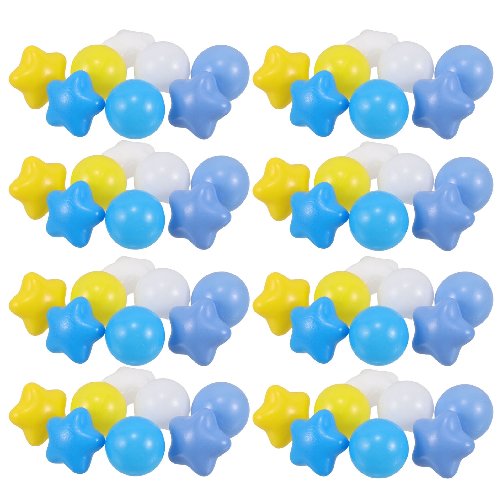 OUNONA 100pcs Star Ball Pit Balls Plastic Ocean Colorful Balls For Kids ...