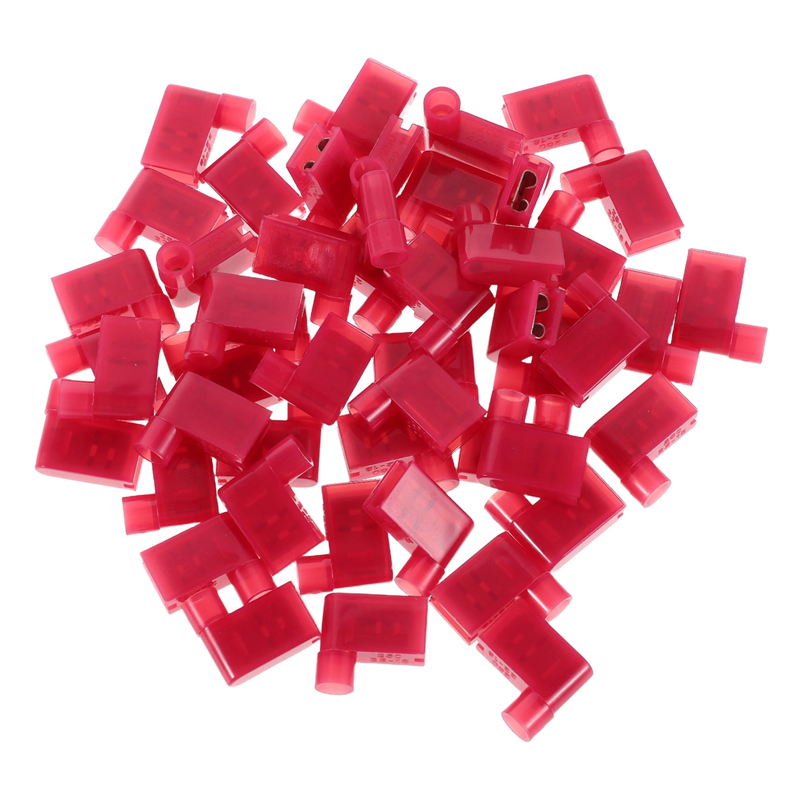FOLOYORI Red Plastic Flag Crimp Terminal Connector for Complex Wiring ...