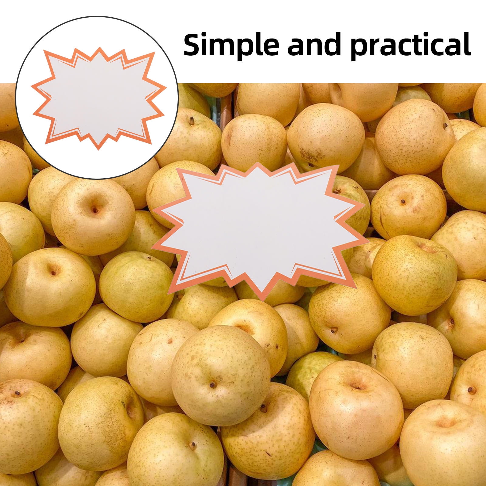 OUNONA 100pcs White Star Signs Blank DIY Price Display Tags Sale Signs ...