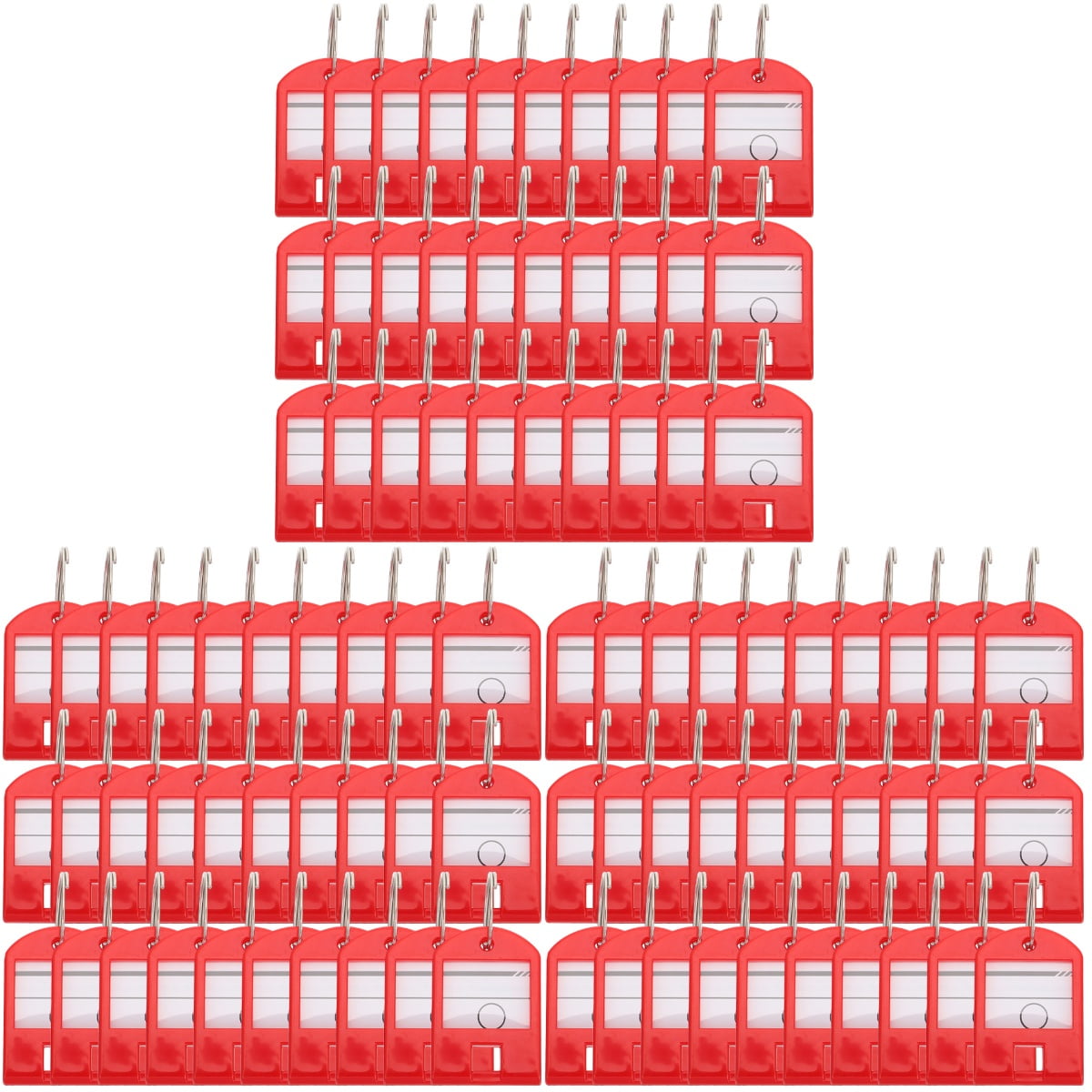 OUNONA 105 Pcs Plastic Number Tags Key Tags ID Tags Clear Label ...