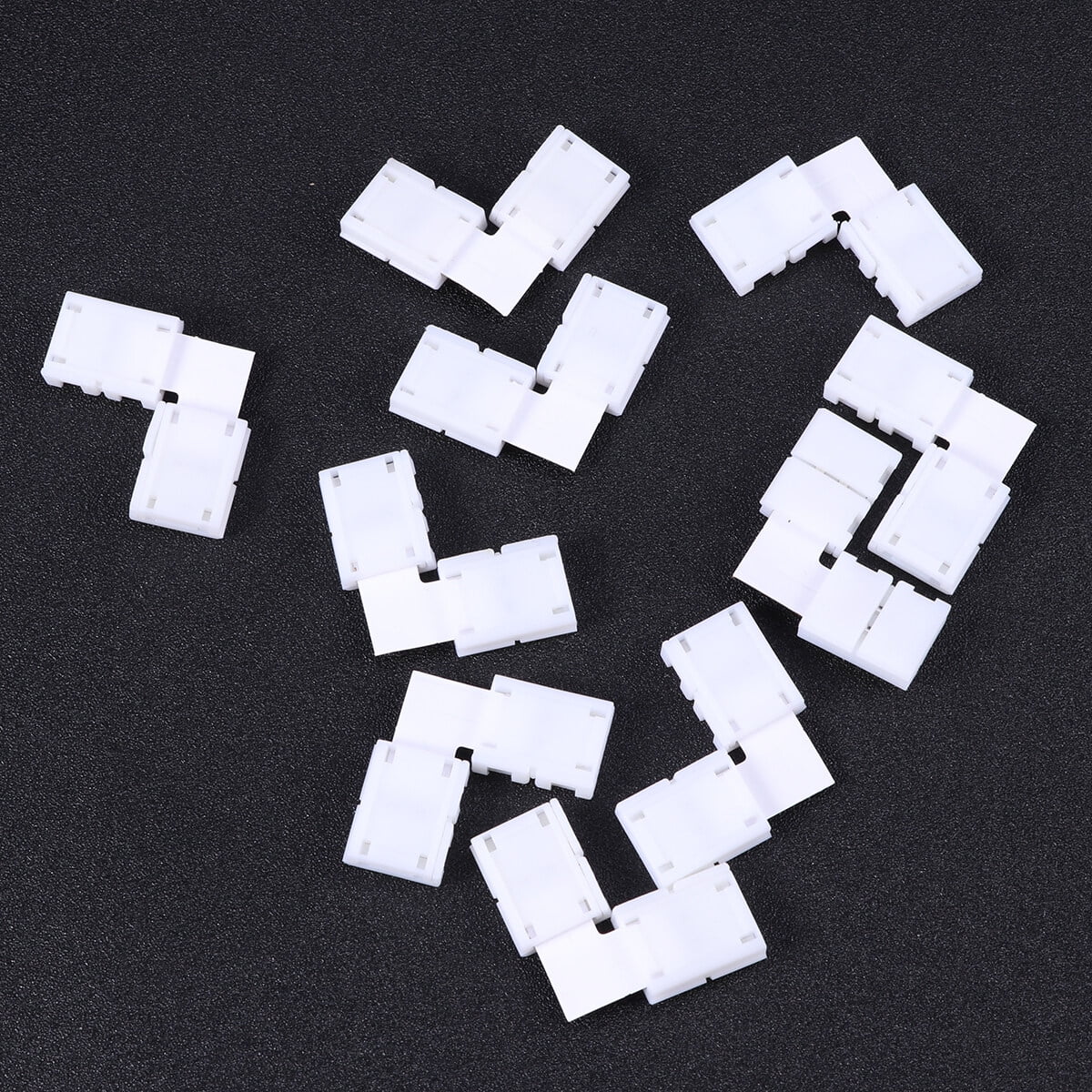 OUNONA 10PCS Single Color LED Light Strip Corner Connector Angle Corner ...
