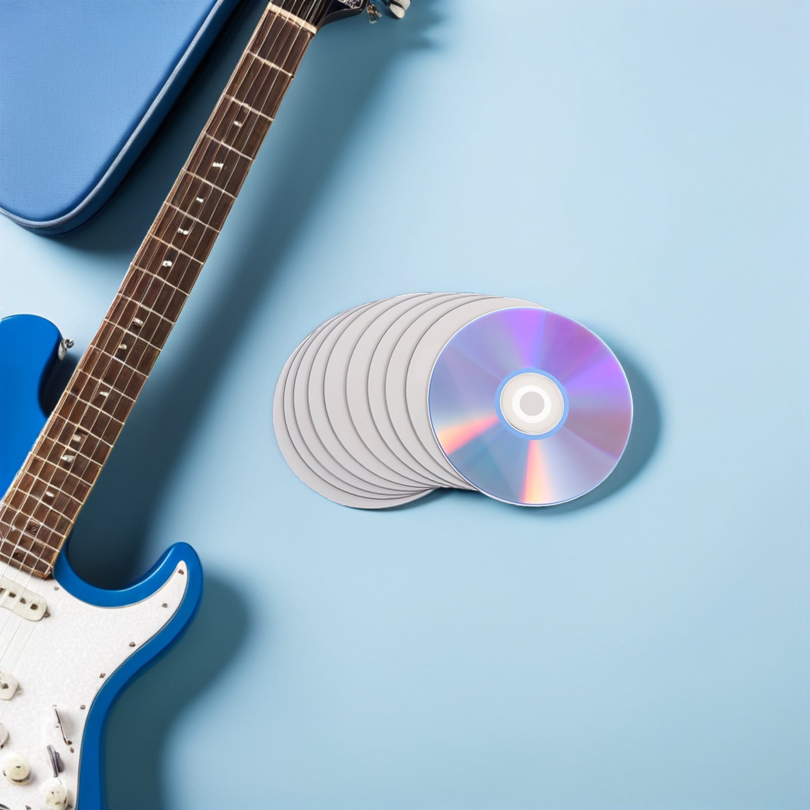 OUNONA Blank Cd-Rw Discs Multi-Color Plastic for Data Storage 10Pcs ...