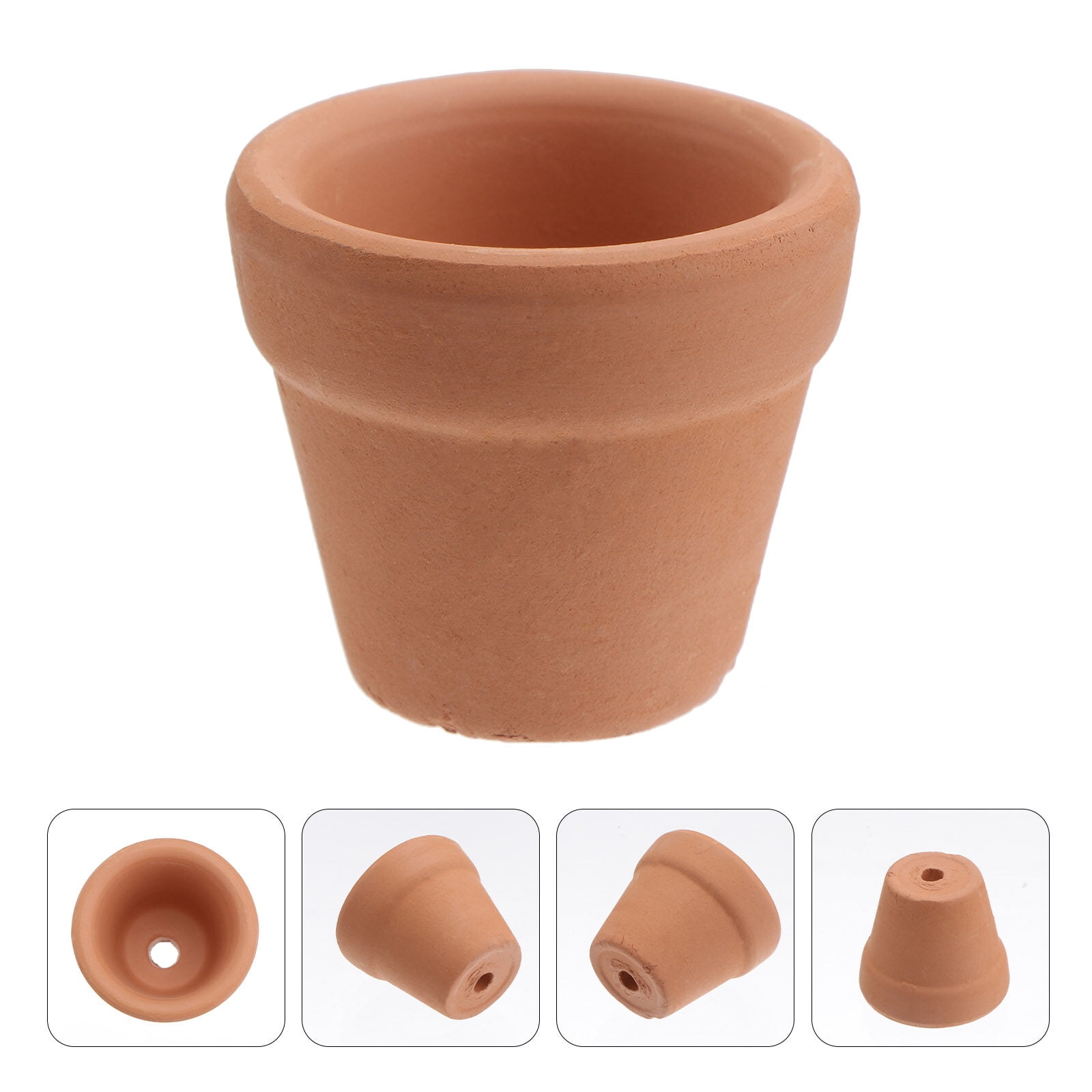 OUNONA 10Pcs Ceramic Pottery Clay Planter Small Terracotta Pot Clay Ceramic Pottery Planter ...