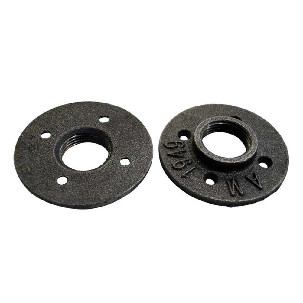 OUNONA 10Pcs Industrial Black Malleable Floor Flange with Threaded ...