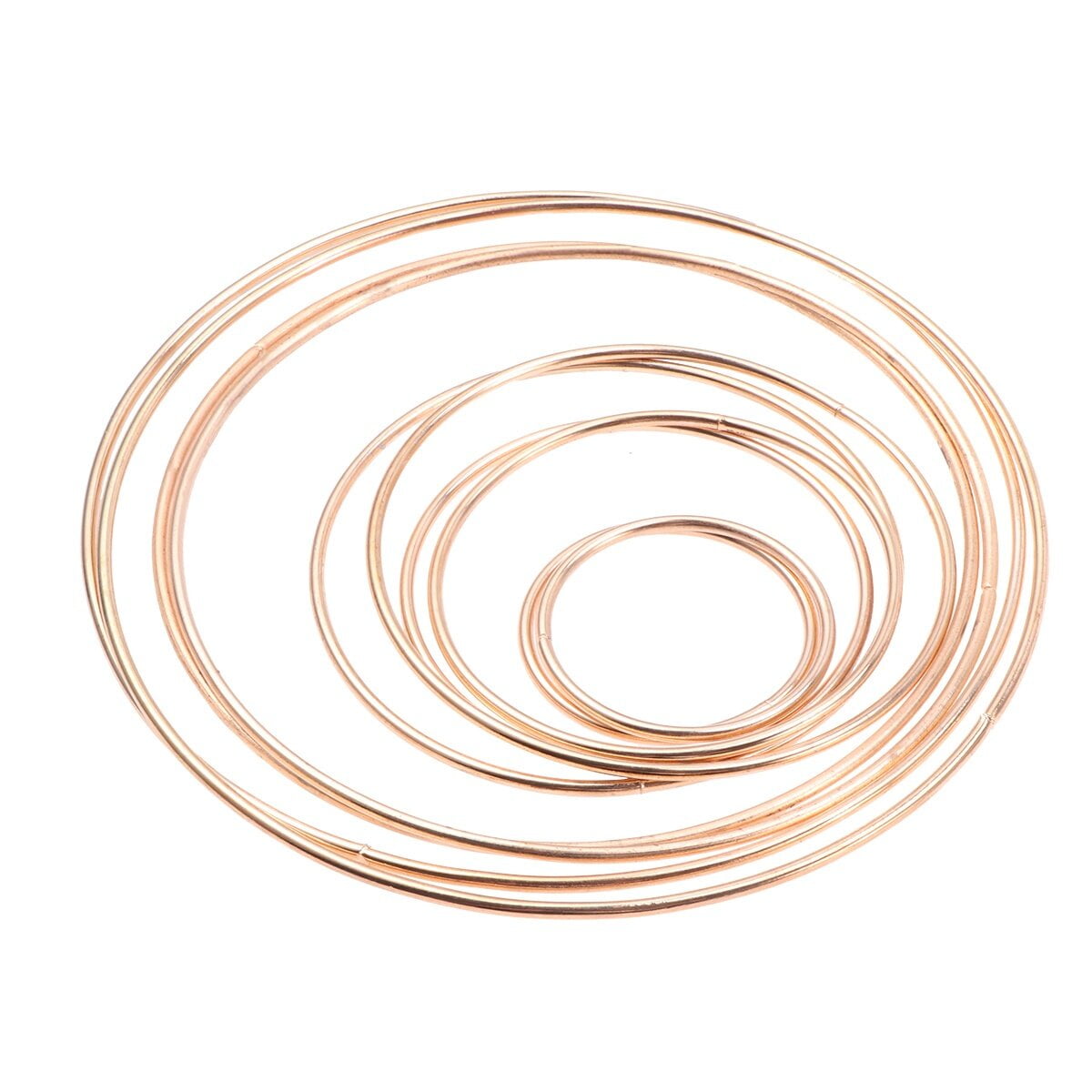 OUNONA 10Pcs Multi-size Simple Dreamcatcher Round Silver Metal Hoop ...