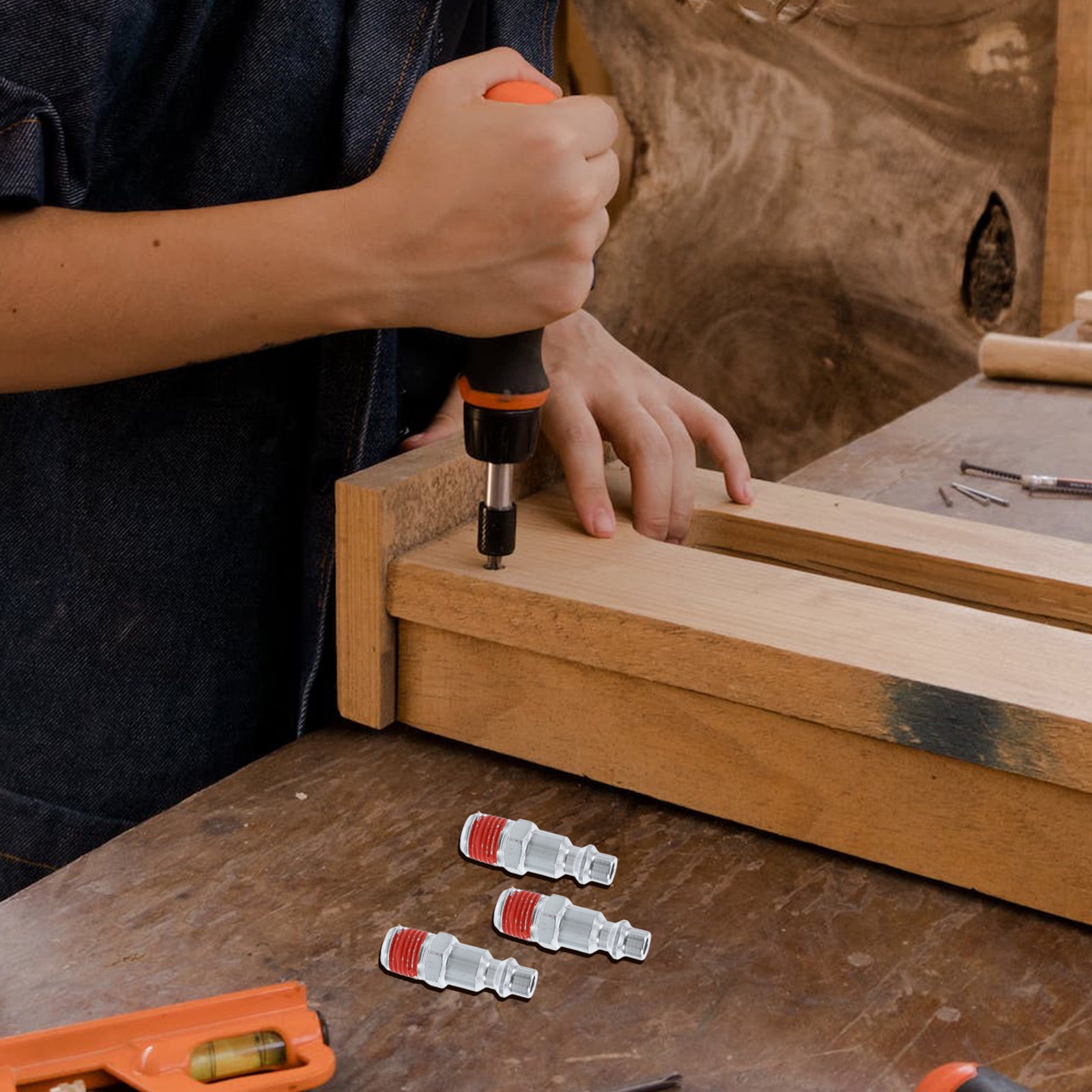 OUNONA 10pcs 1/4" Npt Male Pneumatic Plugs Industrial Air Fittings For ...