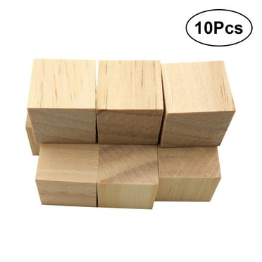 2” inch Wooden Cubes, Bag of 25 Unfinished Cubes, Wooden Square Baby ...