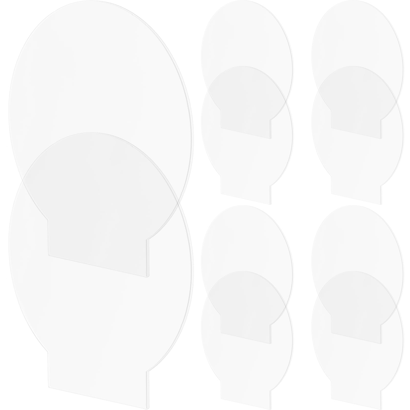 OUNONA 10pcs Acrylic Blanks For Led Light Base Clear Diy Table Lamp ...