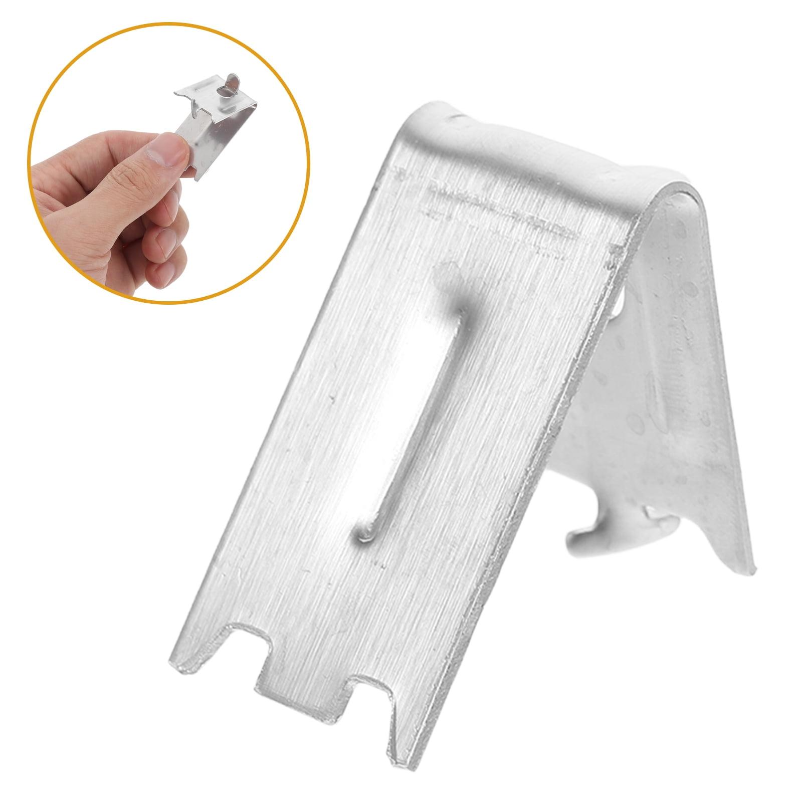 Tineasur Refrigerator Shelf Support Clips, Silver Stainless Steel ...
