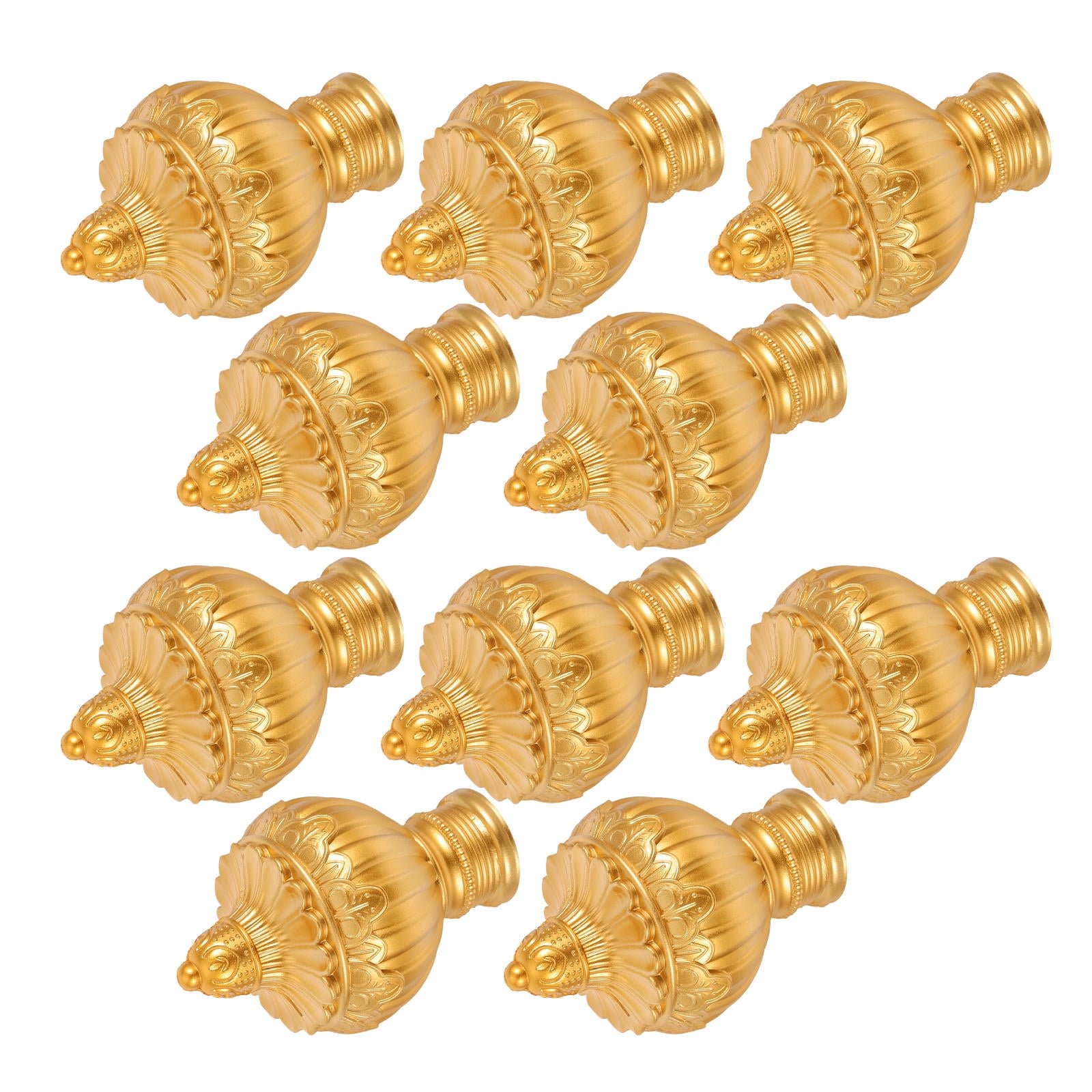 OUNONA 10pcs Curtain Rod Finials 26-28mm Diameter Plastic End Caps ...