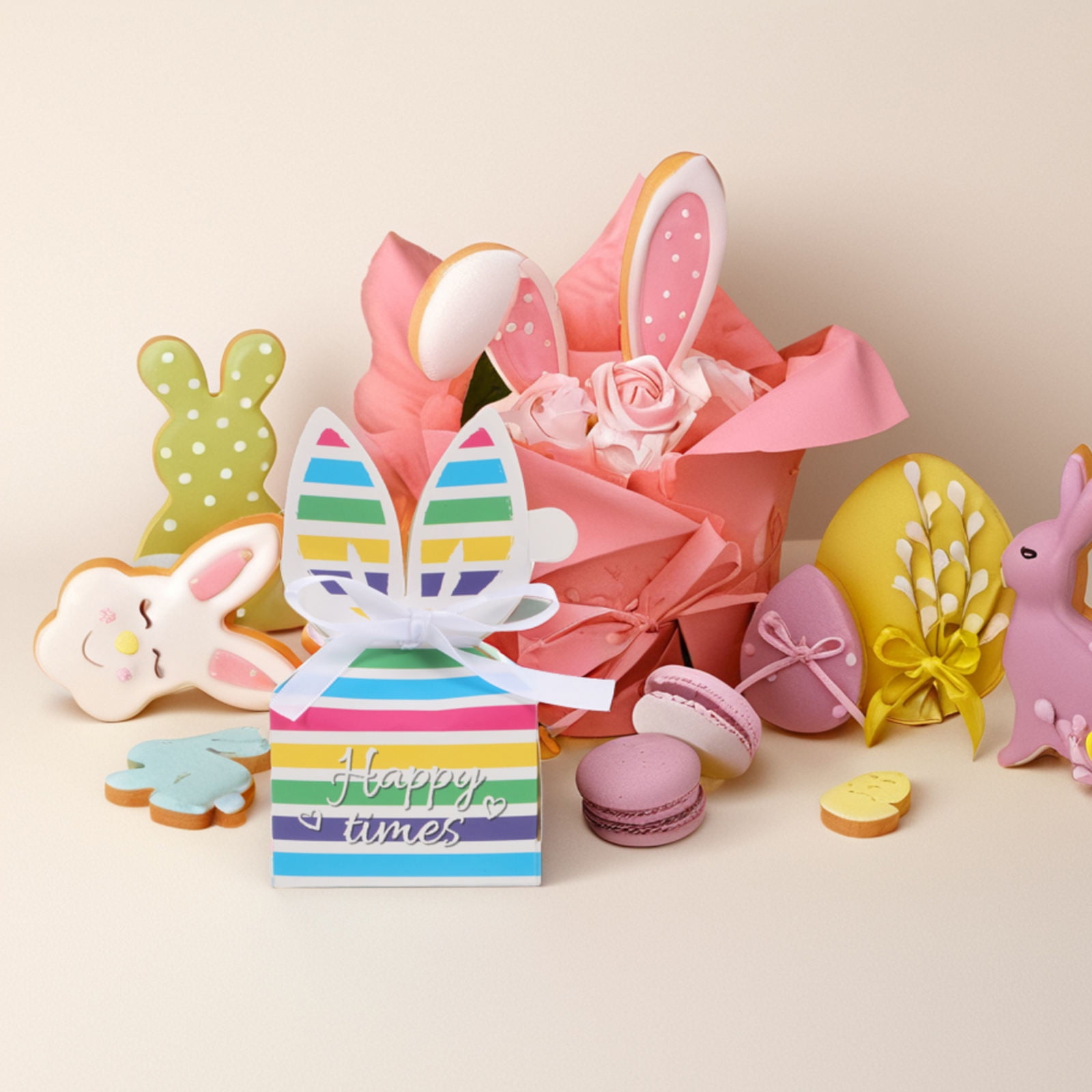 OUNONA 10pcs Easter Treat Boxes Rabbit Bunny Candy Box Cardboard Goodie ...