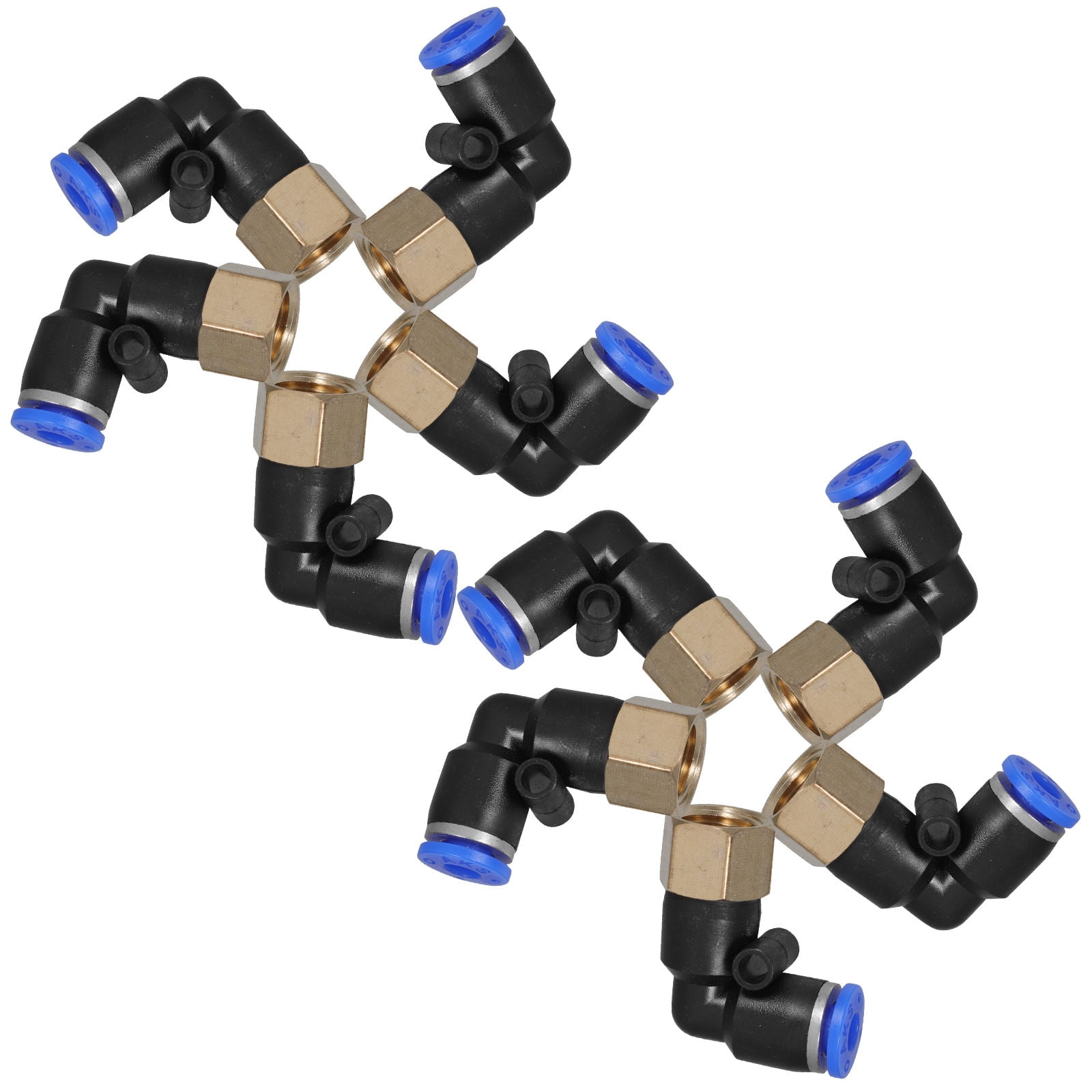 OUNONA 10pcs Elbow Air Tube Connectors Push Fittings for Air Compressor ...