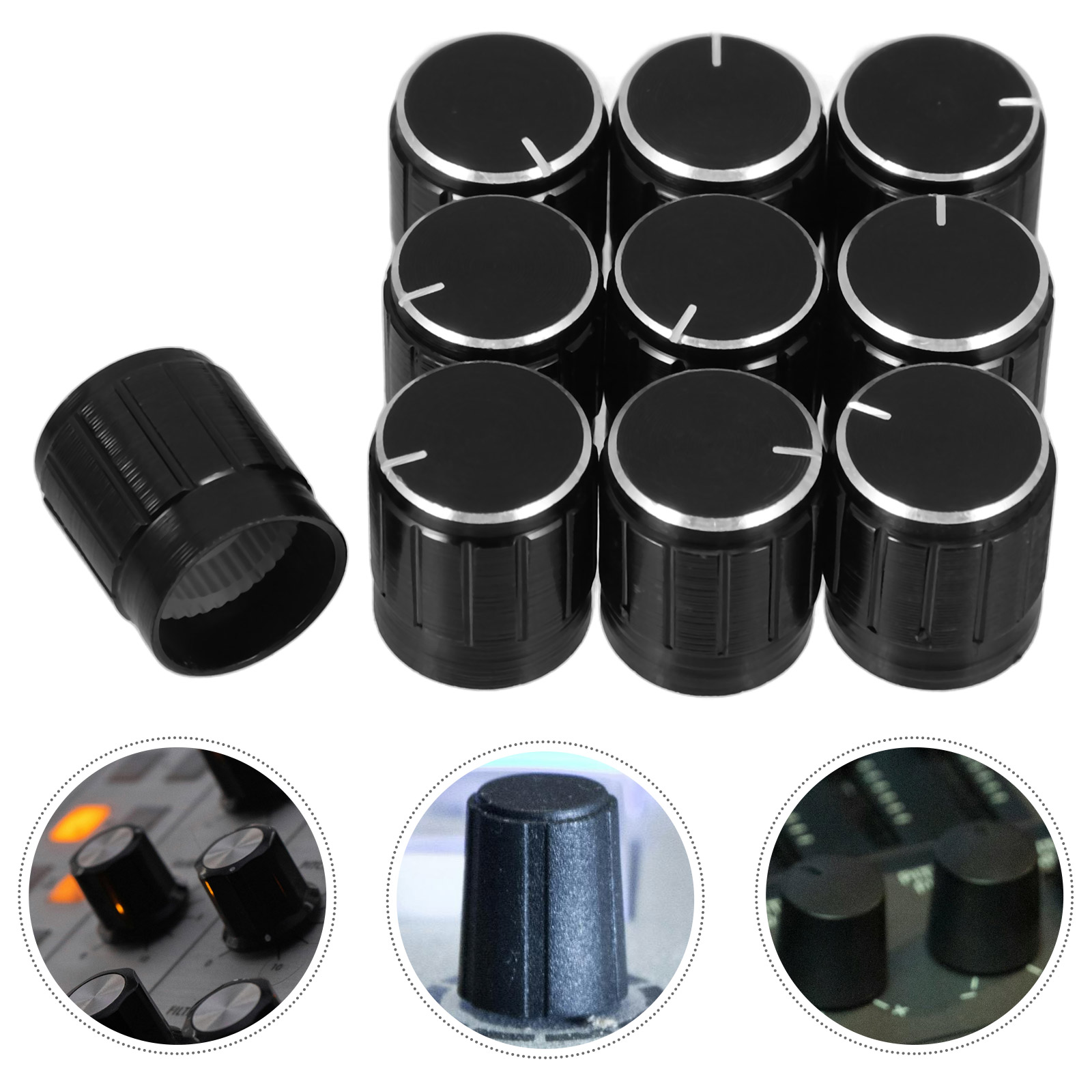 OUNONA 10pcs Electric Guitar Knobs Replace Guitar Volume Control Knobs ...