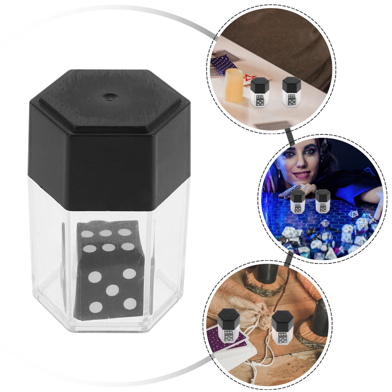 OUNONA Funny Trick Dice Props for Magician Party Pranks Multi Plastic ...