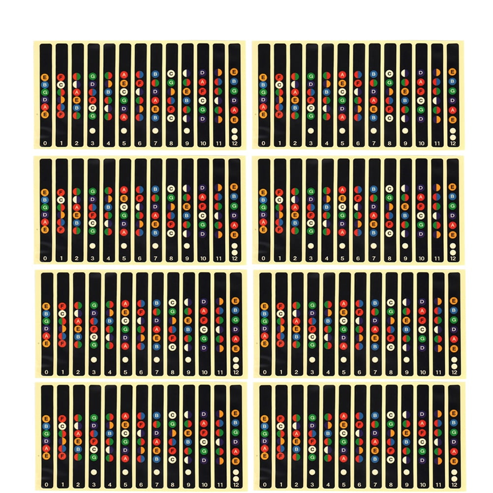 OUNONA 10pcs Guitar Fretboard Sticker Notes Map Labels Sticker ...