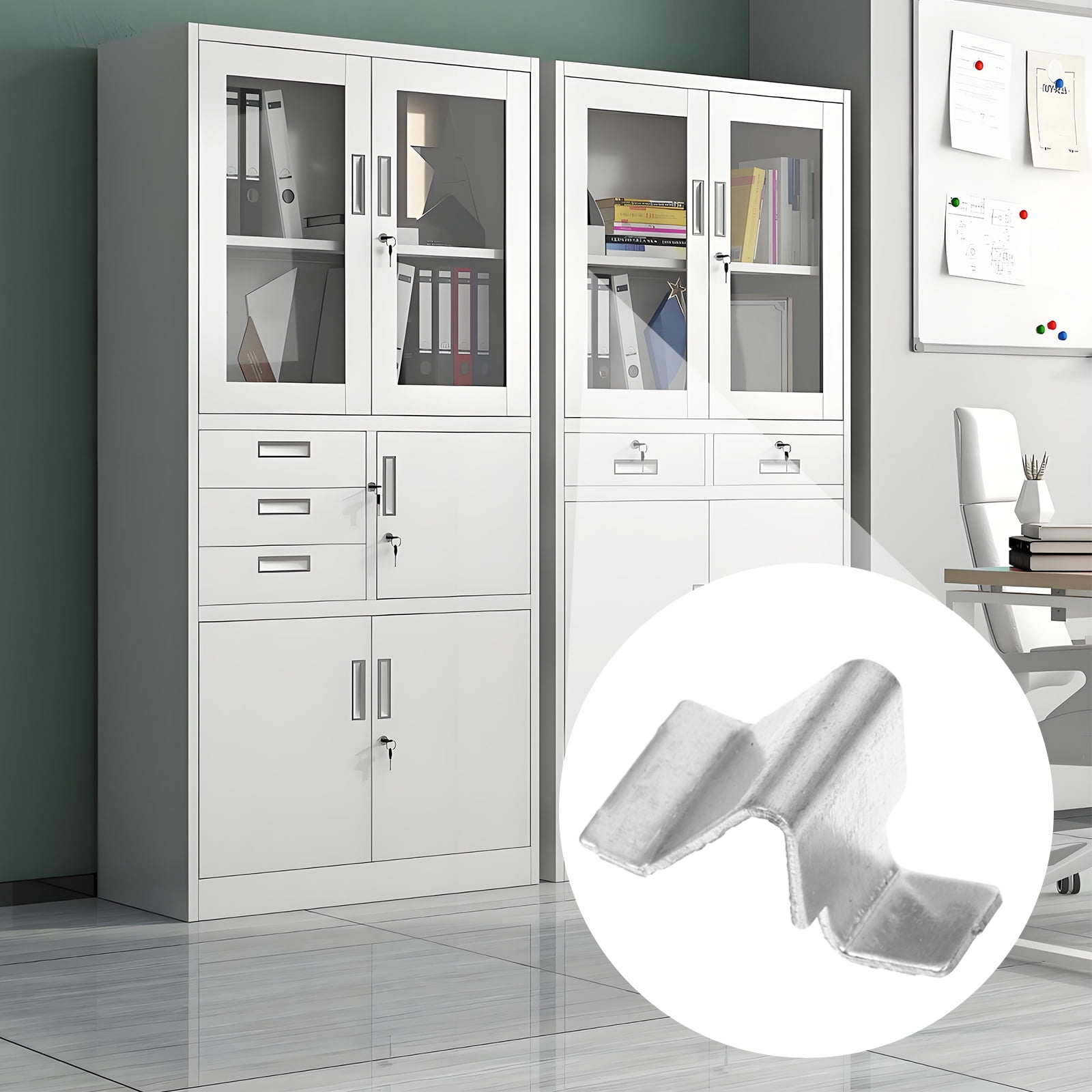 OUNONA 10pcs Iron Shelf Clips 8mm Adjustable Supports Clip Pilaster ...