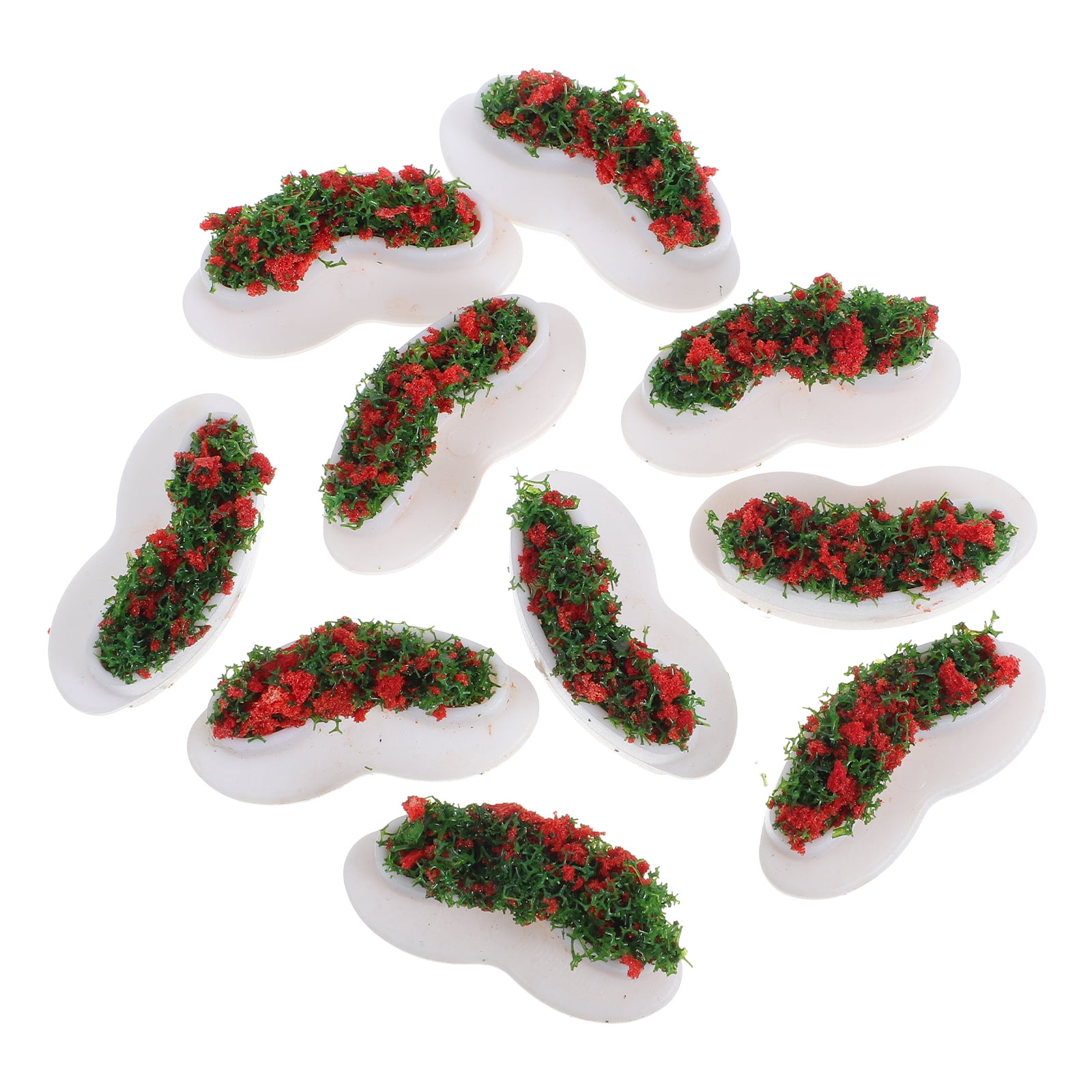 OUNONA 10pcs Miniature Furniture Dollhouse Artificial Flower Bed ...
