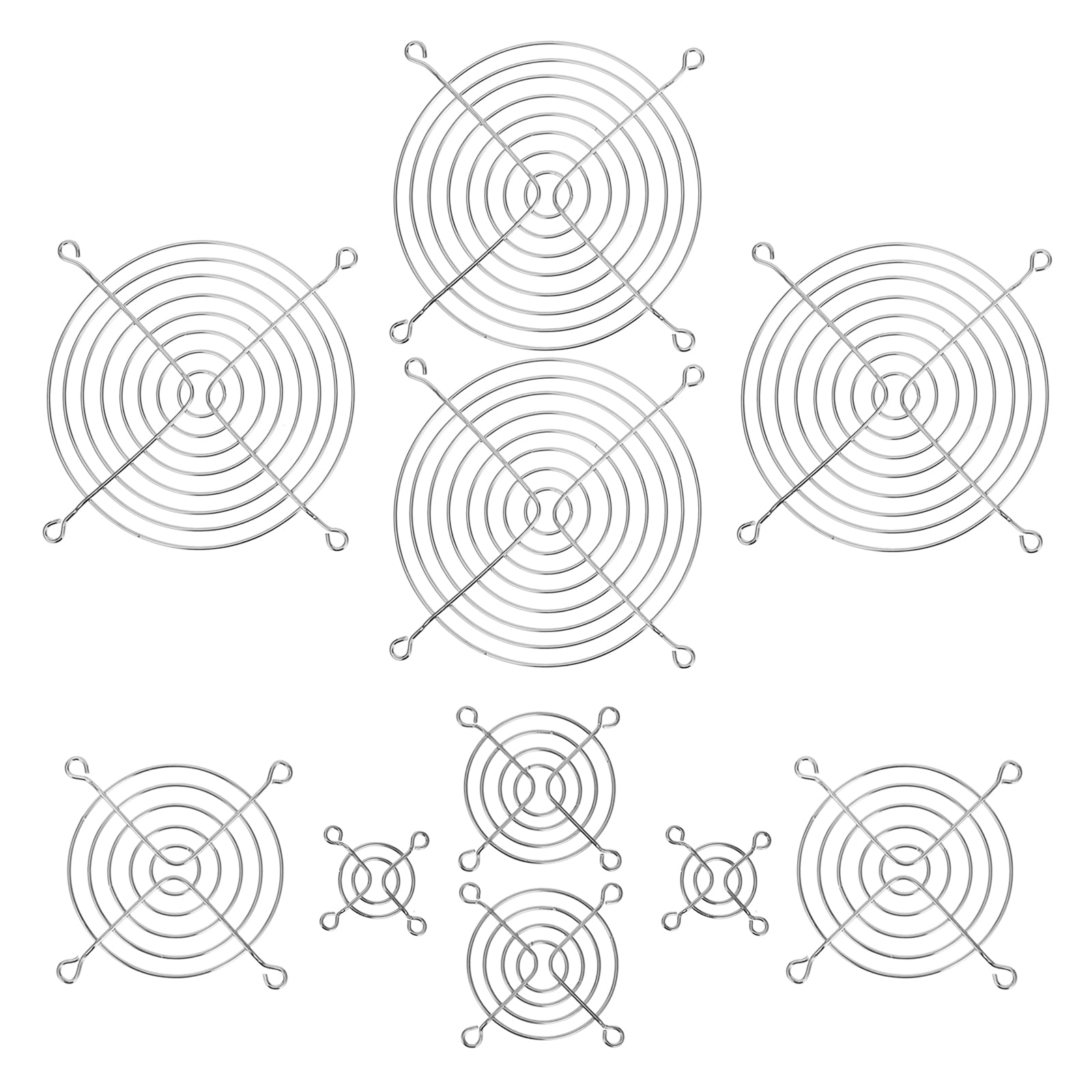 OUNONA 10pcs PC Fan Grills with Screws Dustproof Mesh Covers for ...