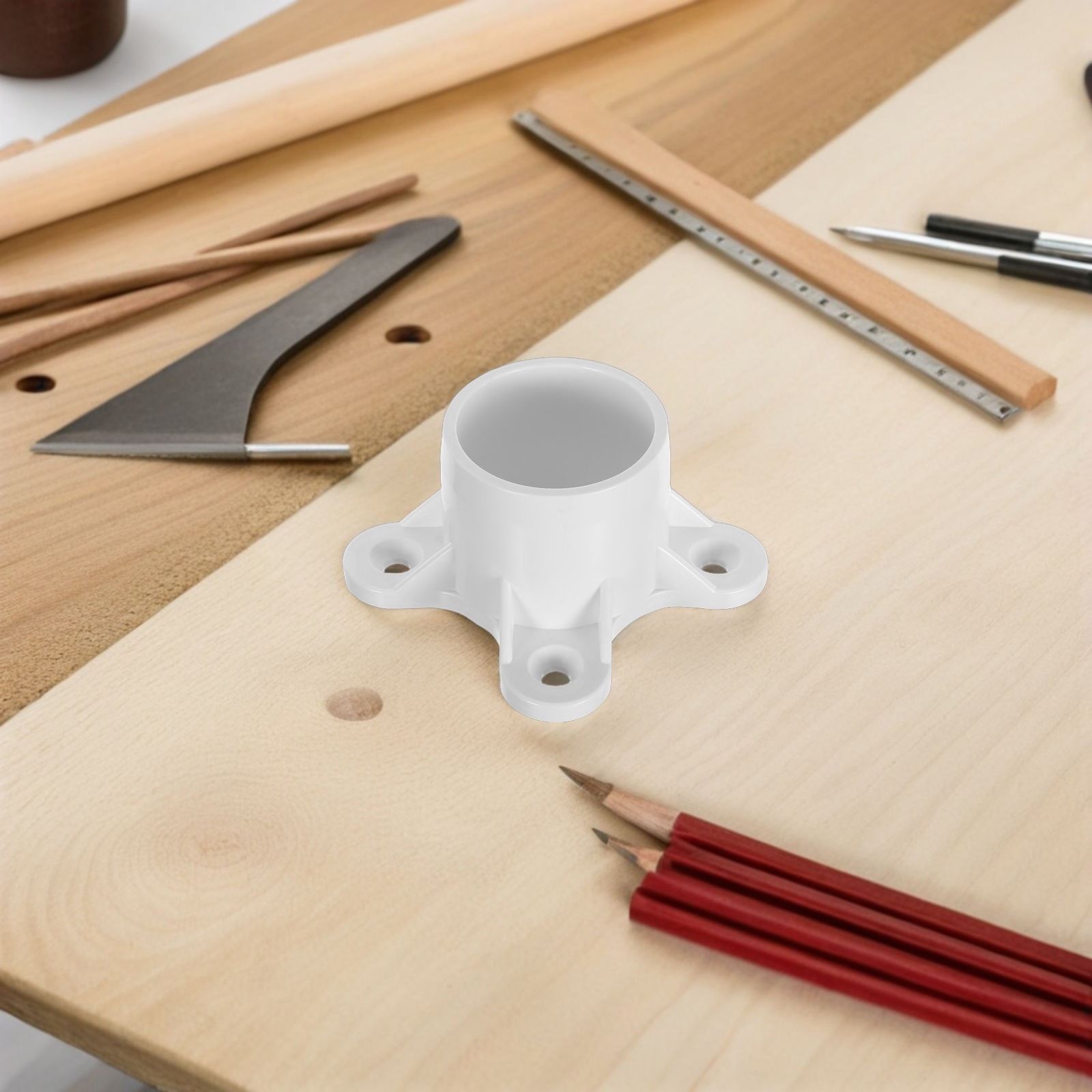 OUNONA 10pcs PVC Pipe Flange Table Leg Screw Caps Easy Installation 1 ...