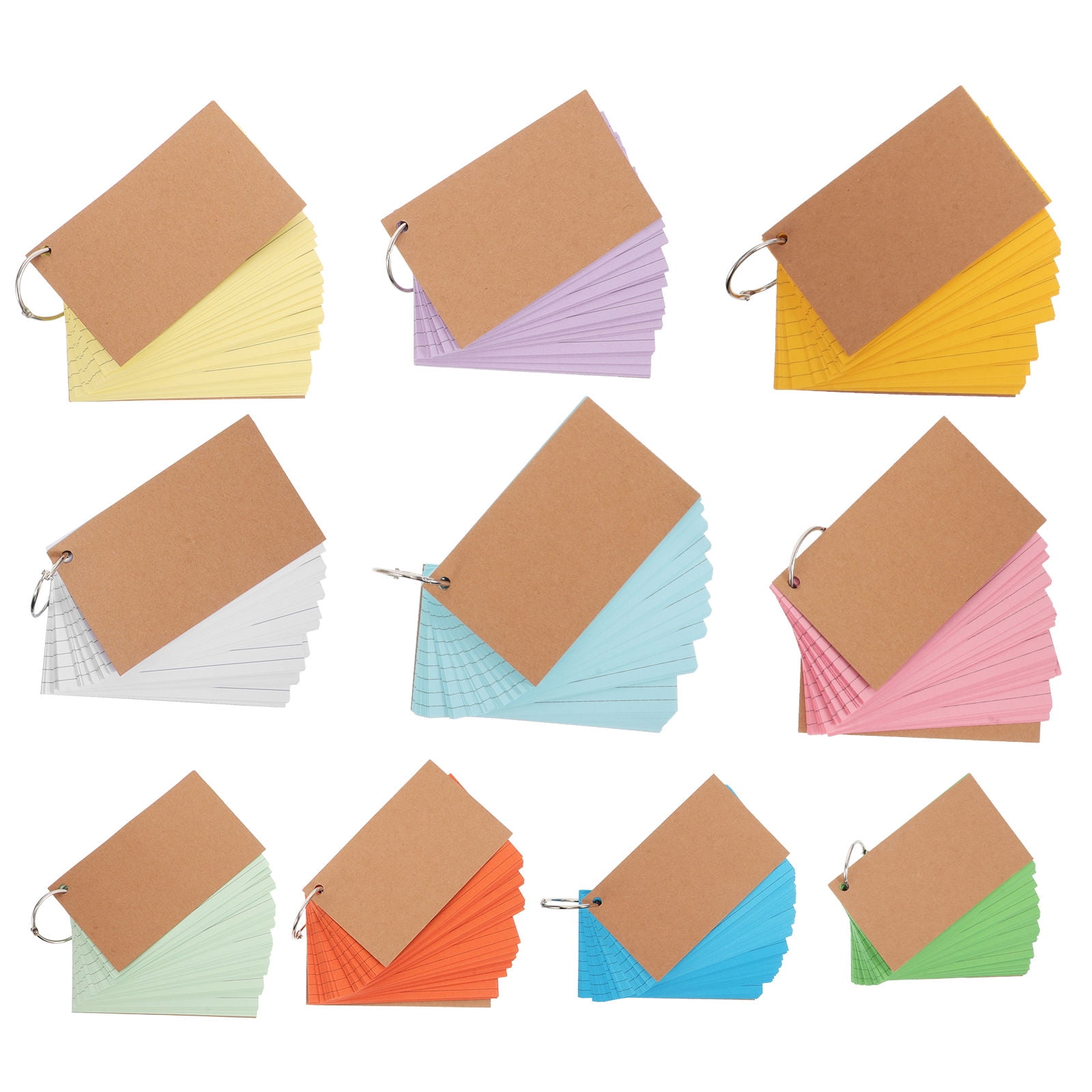 OUNONA Colored Index Cards with Tabs for Studying Double Sided Lined ...