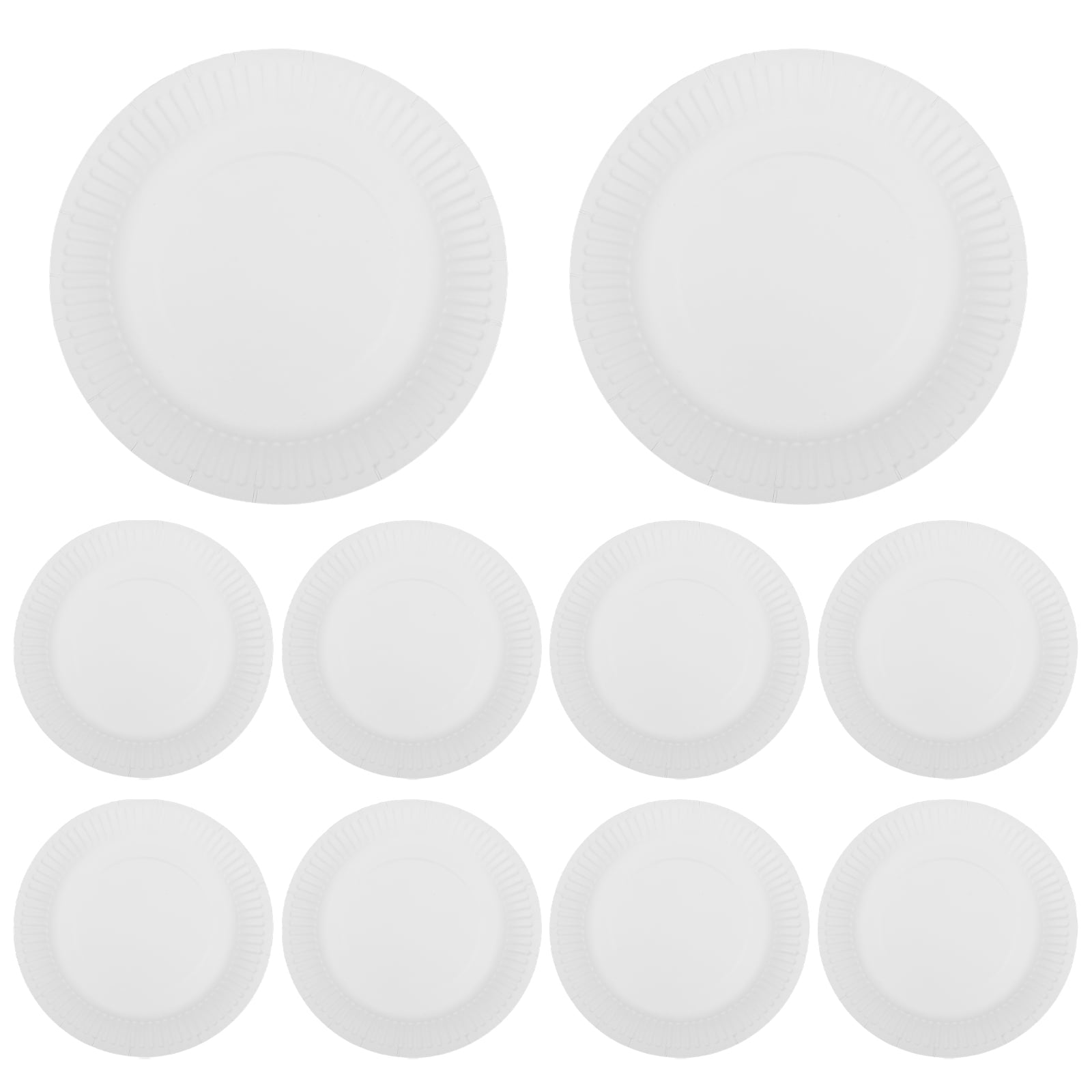 OUNONA 10pcs Paper Plates Diy Paper Plates Art Coloring Plates Party ...