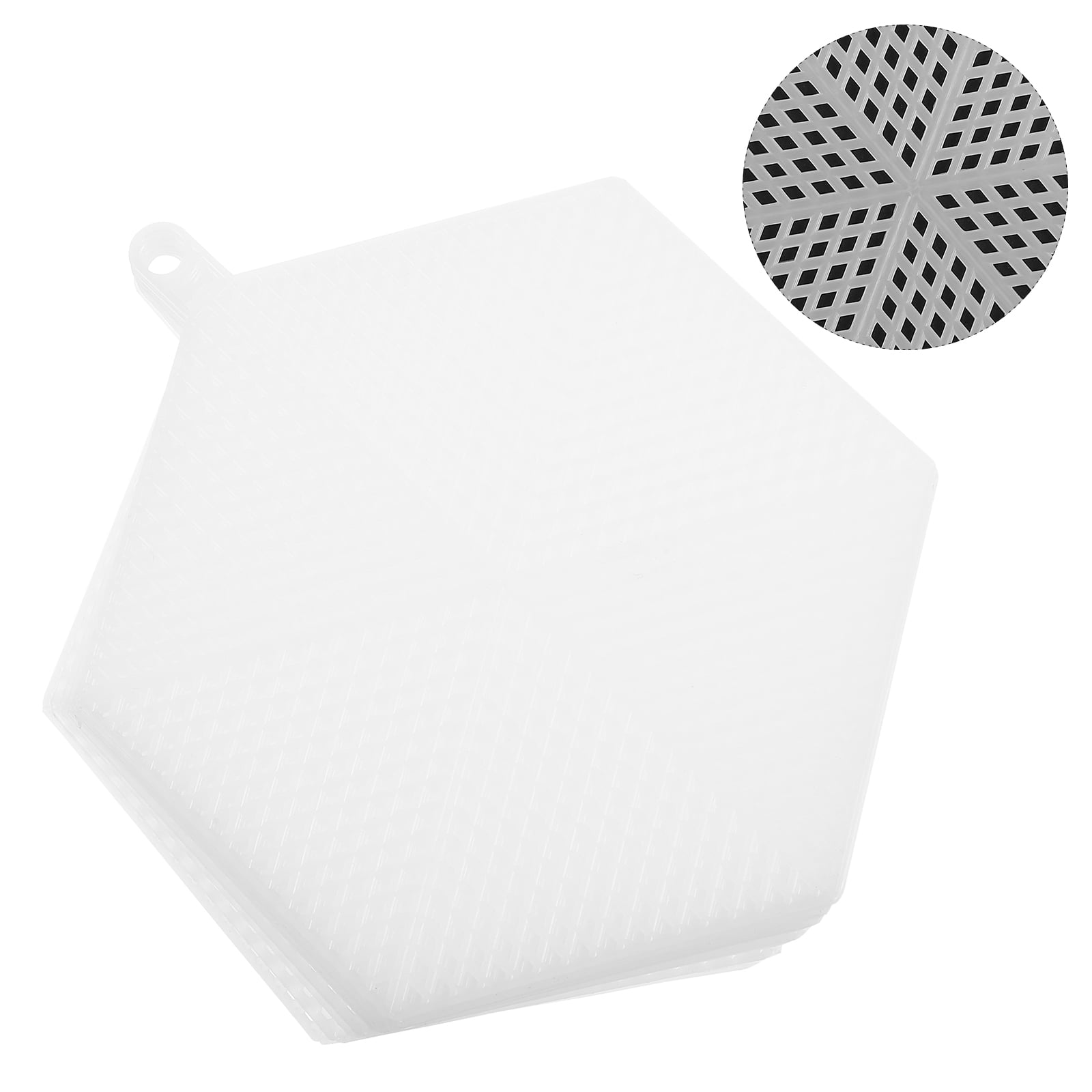 OUNONA 10pcs Plastic Mesh Sheets Clear Needlepoint Embroidery White ...