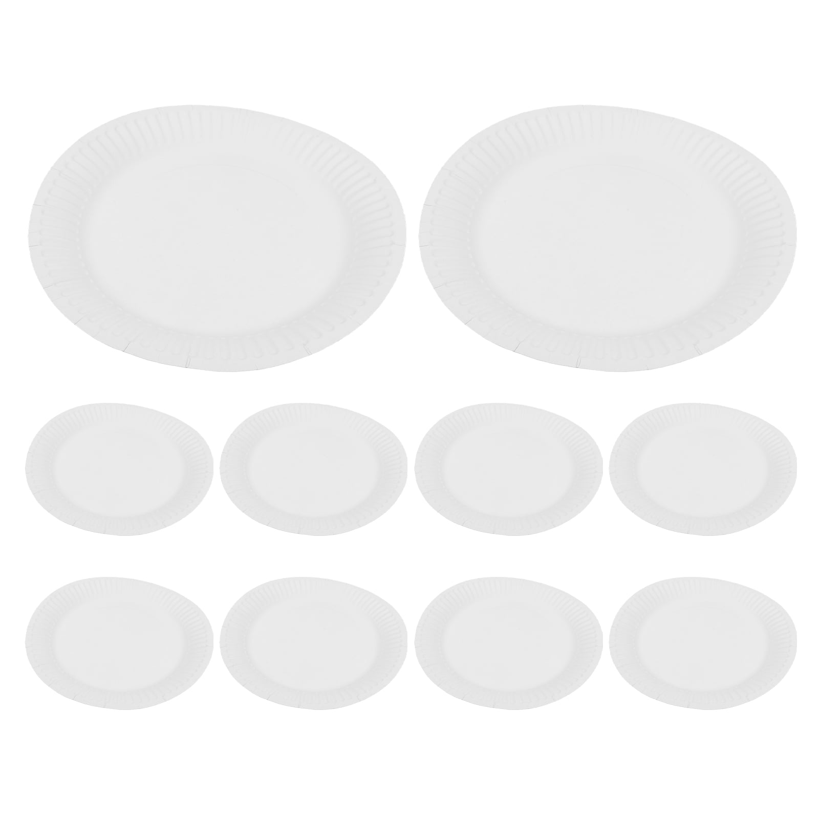 OUNONA 10pcs Plates Multi- Plate Drawing Trays Paper Tableware Craft ...