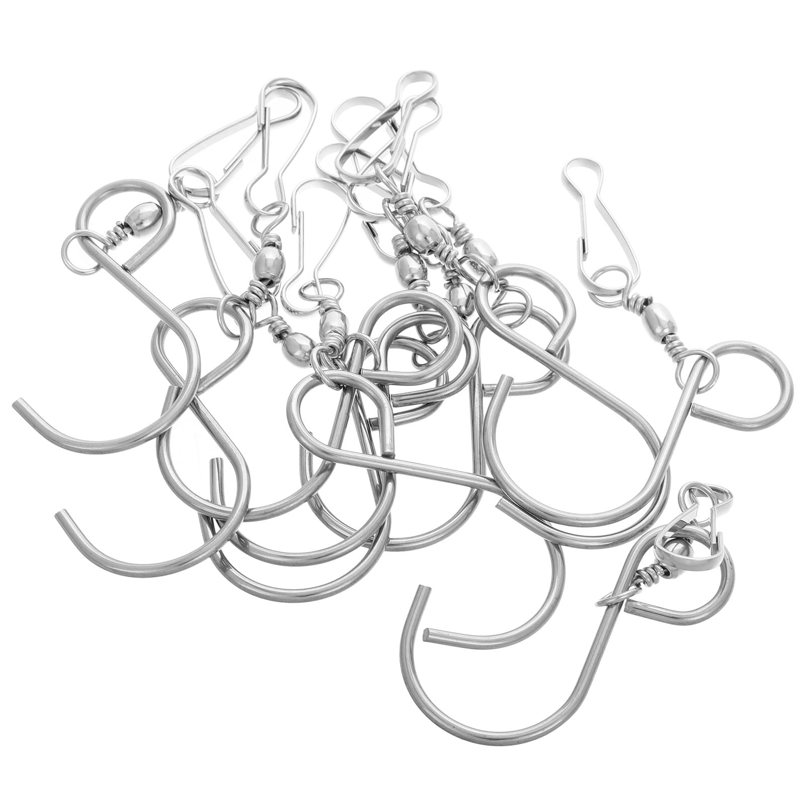 OUNONA 10pcs S Hook Swivel Bearing Hooks Rotating Display Hooks Swivel ...