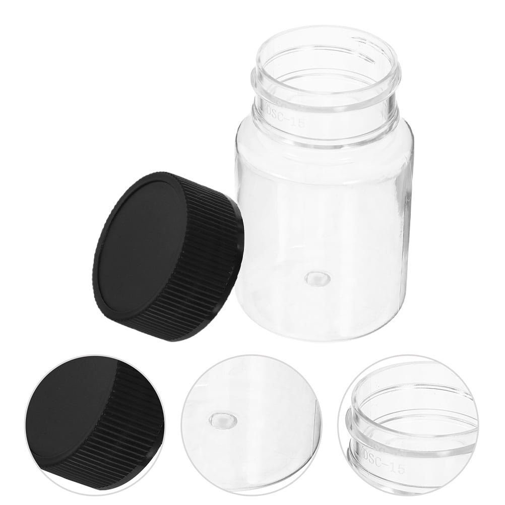 OUNONA 10pcs Small Clear PET Bottles with Lids Laboratory Samples ...
