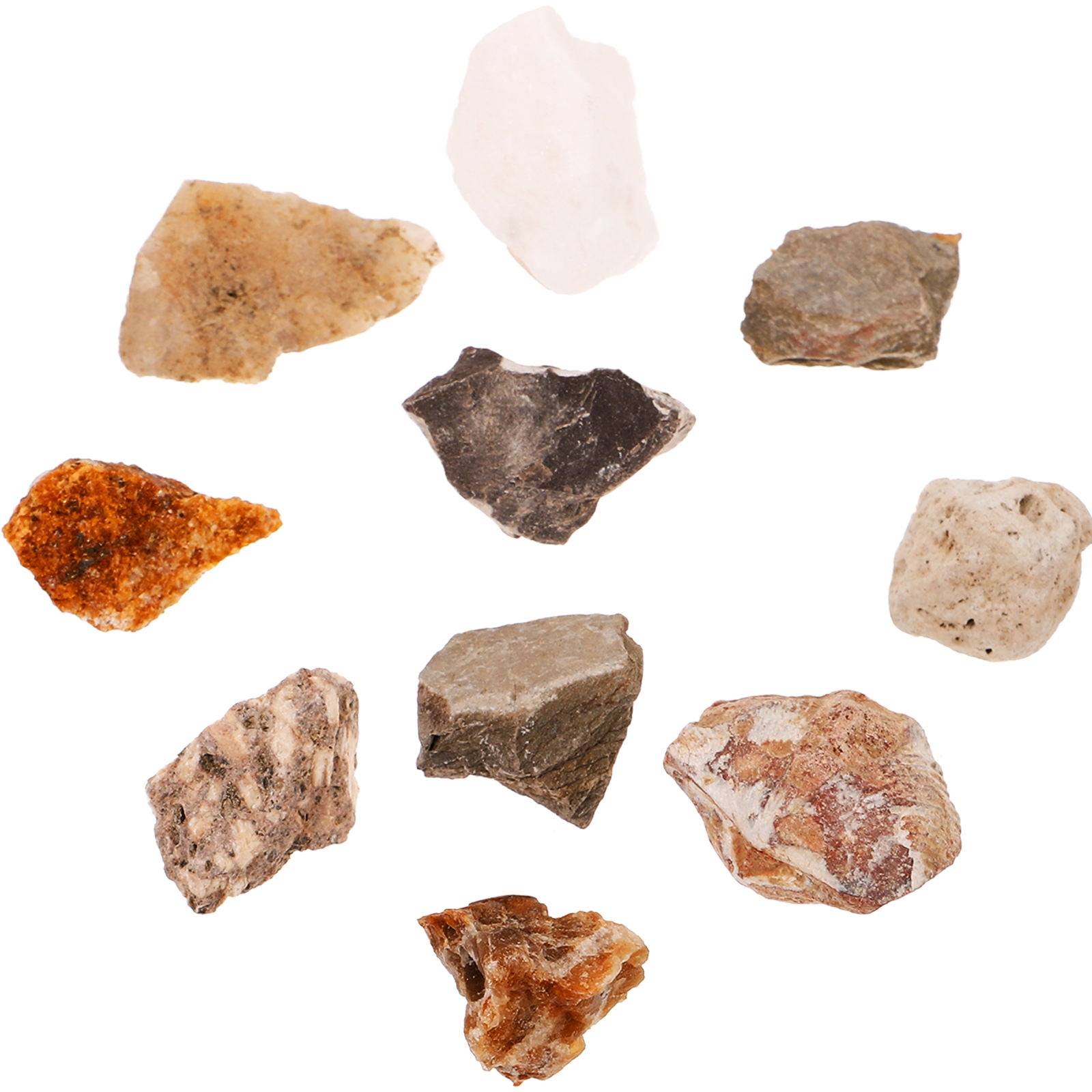 OUNONA 10pcs Teaching Mineral Rock Specimen Display Rock Specimen ...