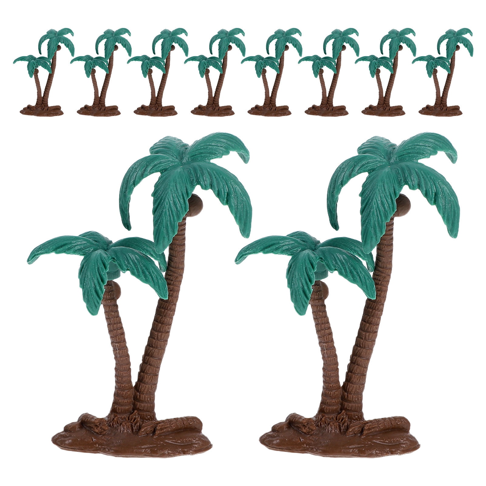 OUNONA 10pcs Tiny Coconut Palm Trees Statue Miniature Sand Table Tree ...