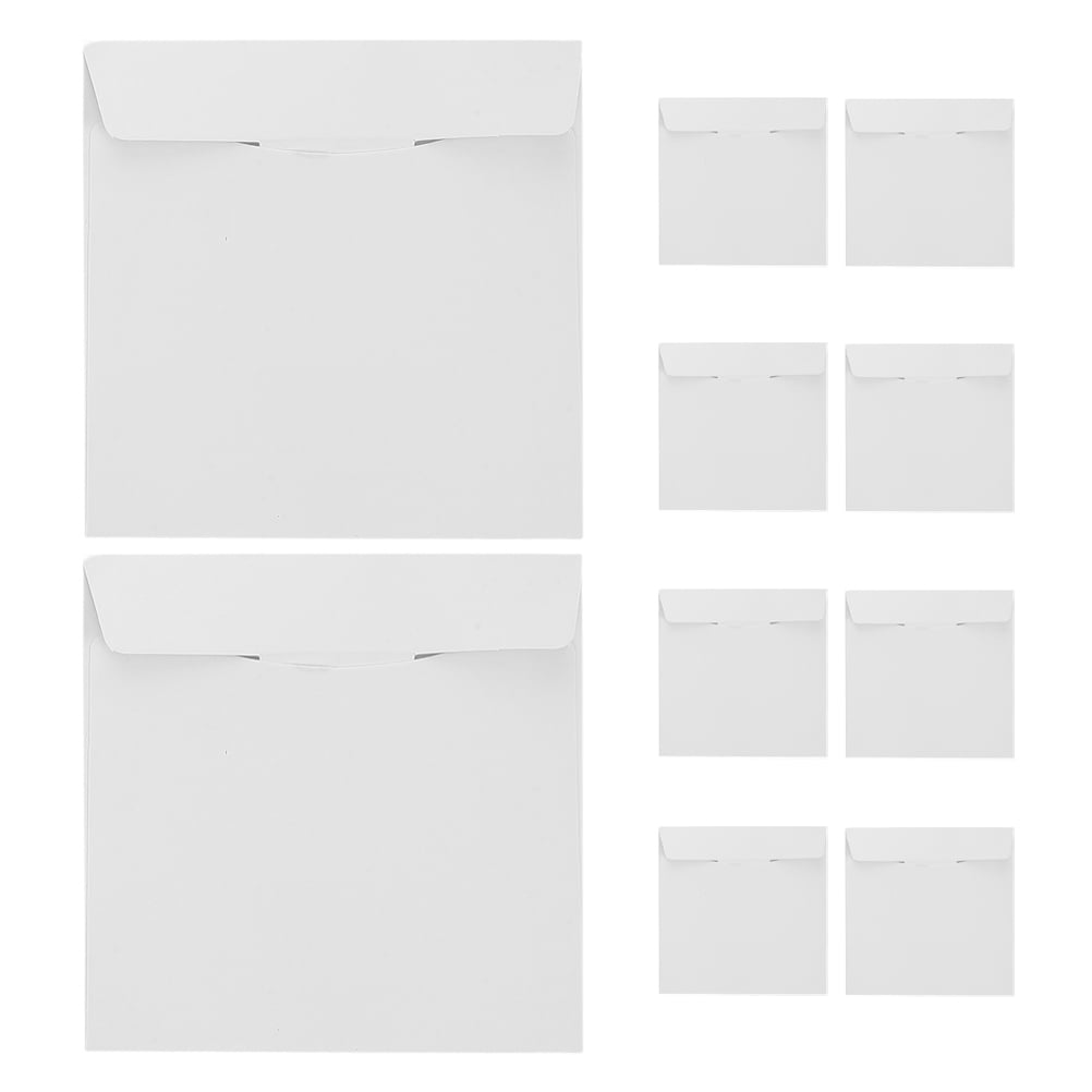 OUNONA 10pcs White Cardboard CD/DVD Mailer Envelopes DVD Storage and ...