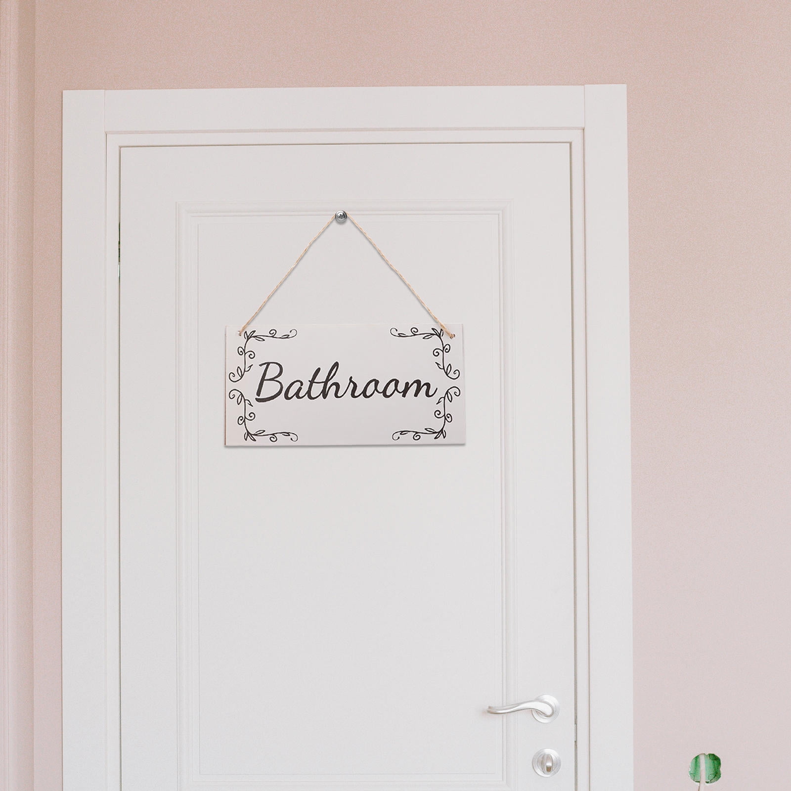 OUNONA 10pcs Wooden Plaque Bathroom Sign Door Hanging Plaque Wooden ...