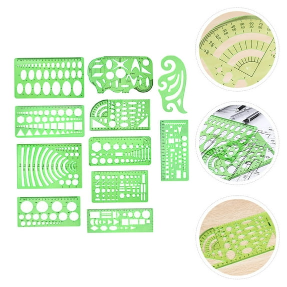 OUNONA 11 Pcs Geometric Drawing Stencils Template Set Architecture ...