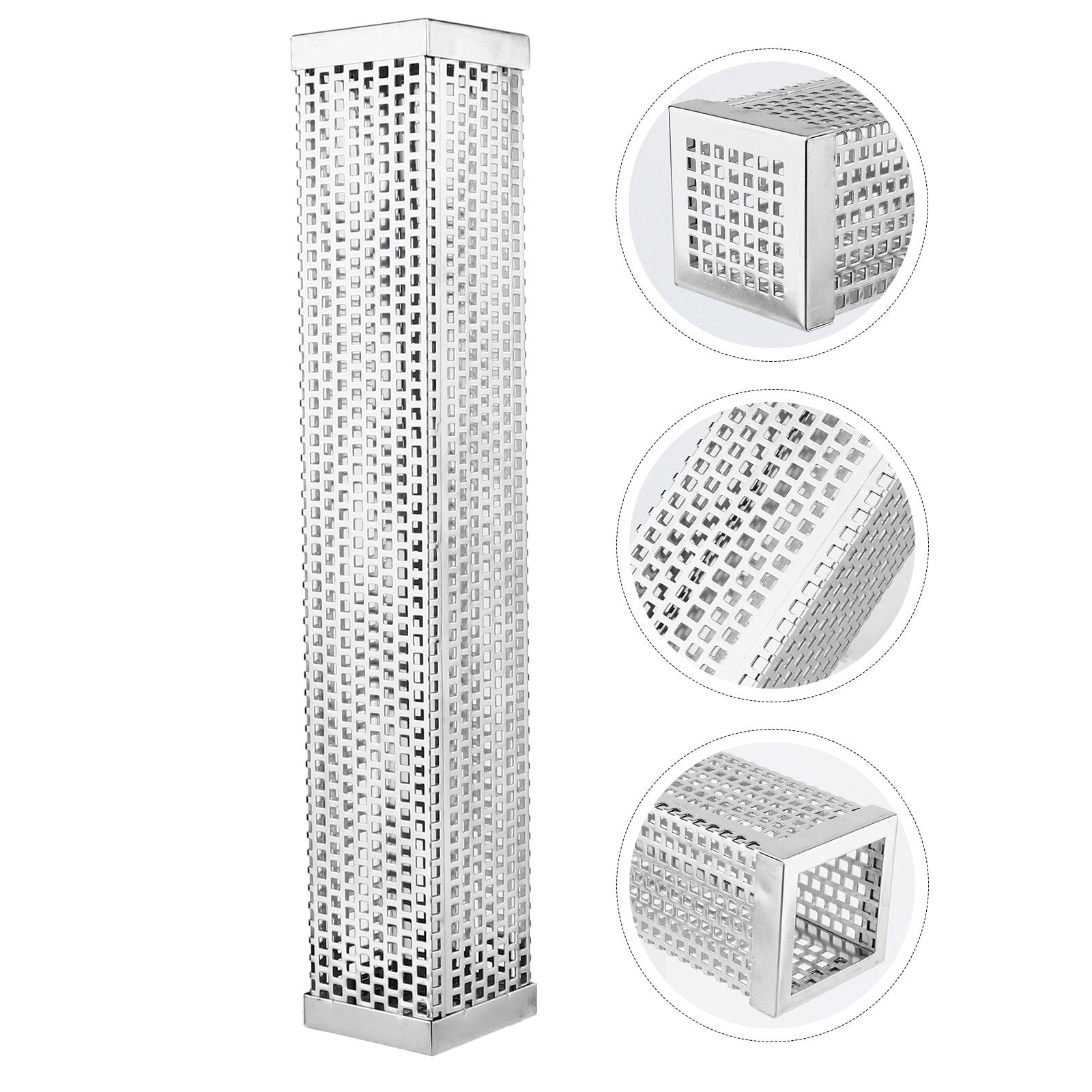 OUNONA 12 Inch Smoker Barbecue Accessories Tube Grill Tools Silver ...