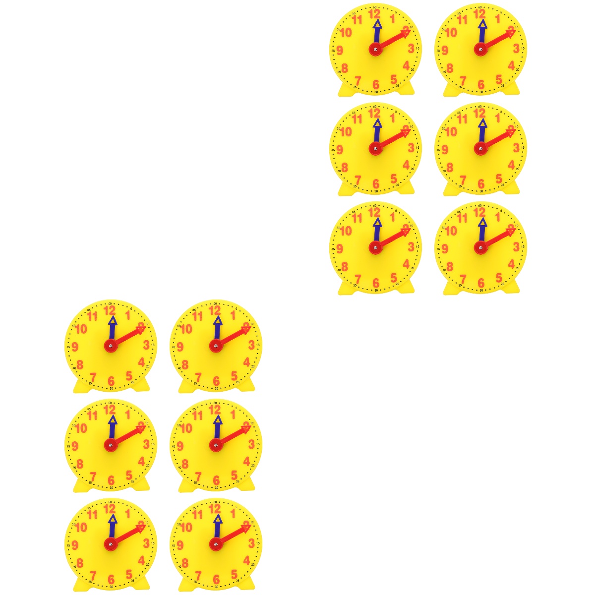 OUNONA 12 PCS Primary School Clock Model Teaching Aids Clock Time ...