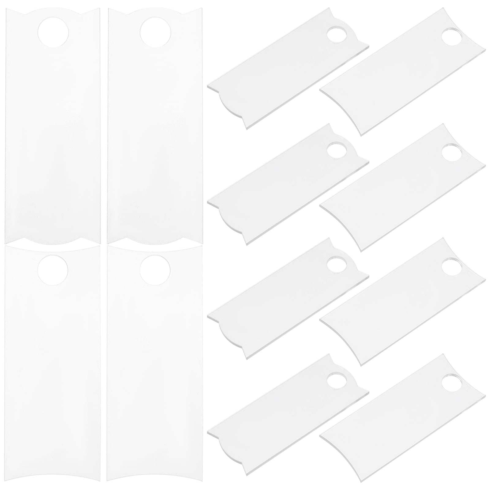 OUNONA 12-Pack Blank Name Badges and Labels for Sublimation, Name Tags ...