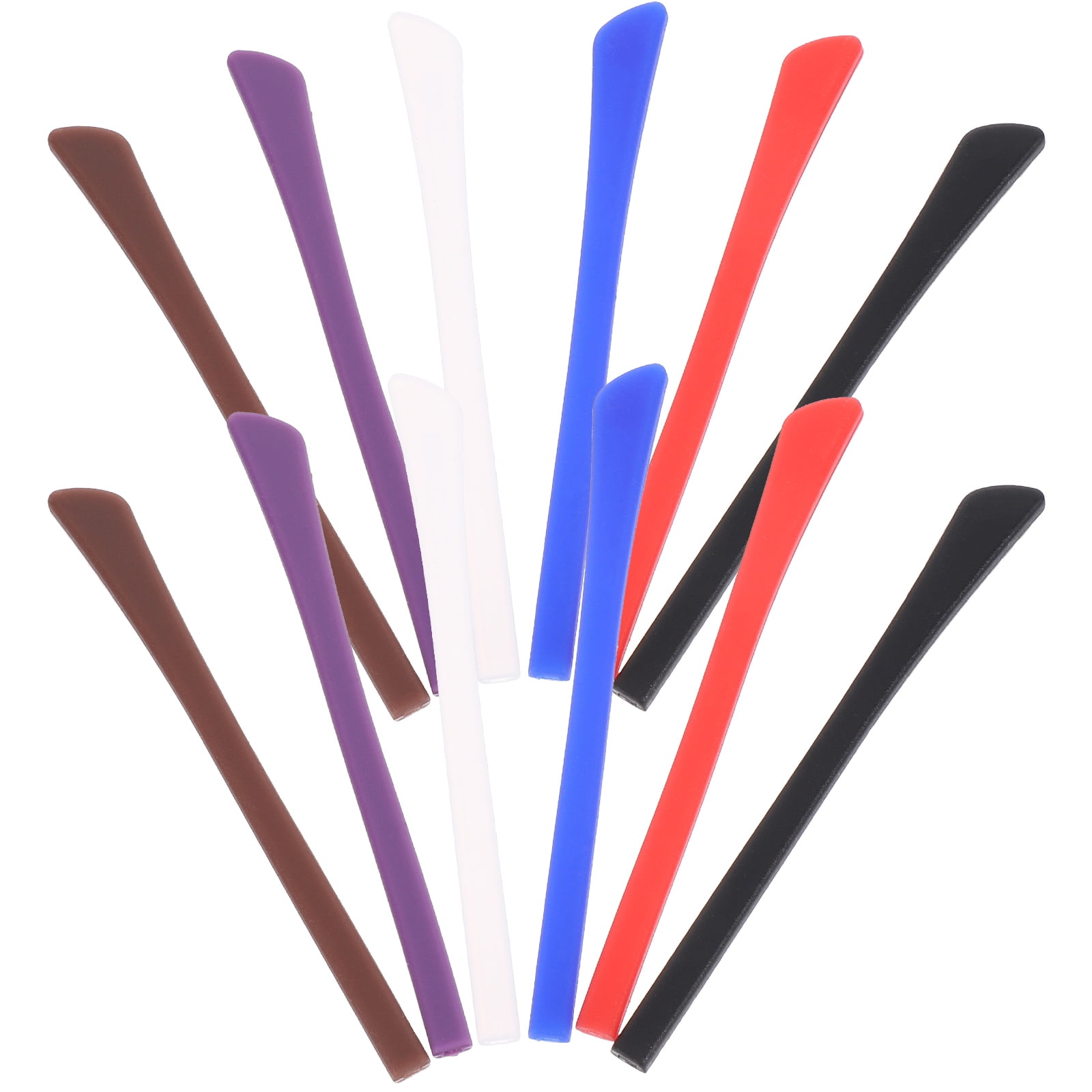 OUNONA 12 Pairs of Silcone Eyeglasses Leg Cover Anti-Slid Eyewear Leg ...