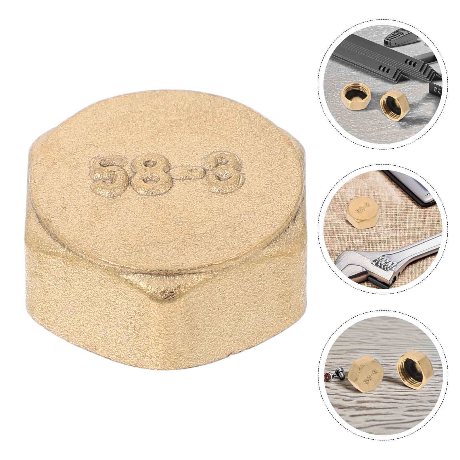 OUNONA 12 Pcs Brass Nut Cap with Washers for Plumbing Fittings Washing ...