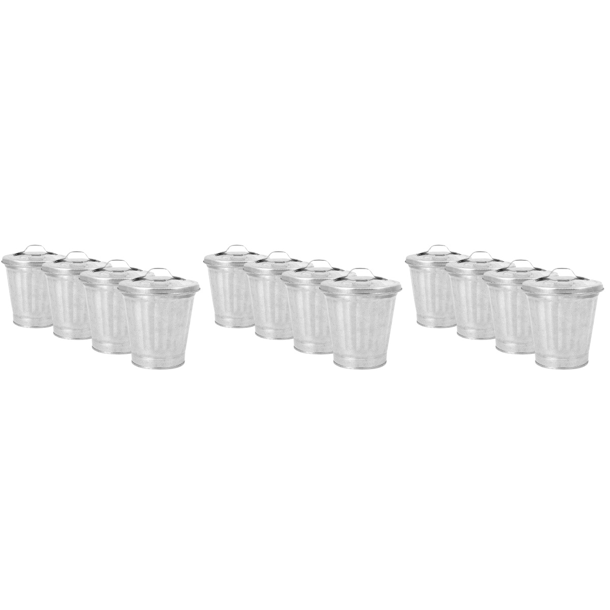 OUNONA 12 Pcs Desktop Trash Can Small Garbage Bin With Lid Waste Holder ...