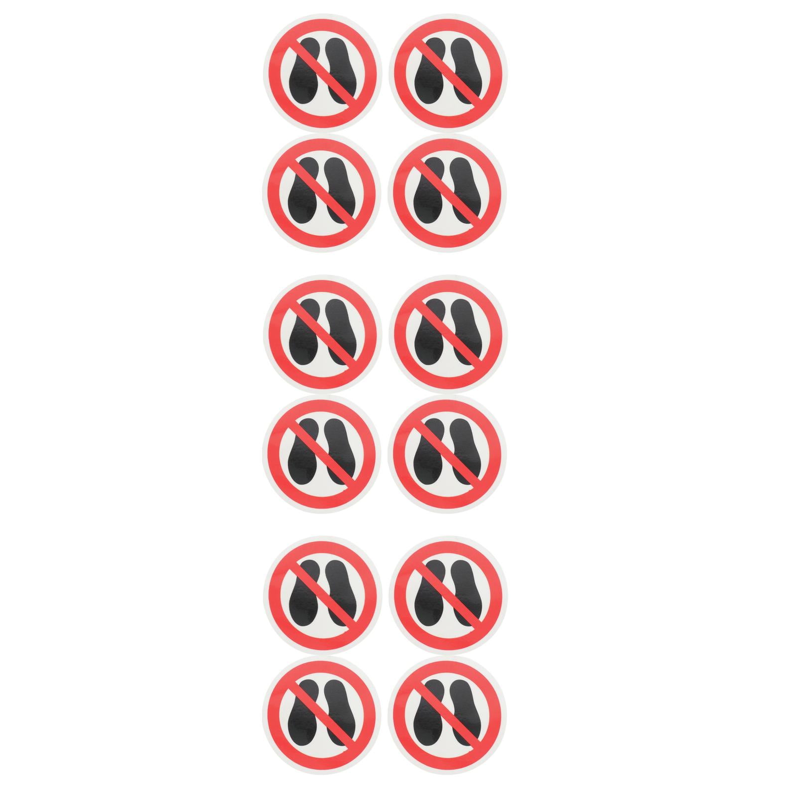 OUNONA 12 Pcs Do Not Step Sticker No Stepping On Surface Sign Self ...
